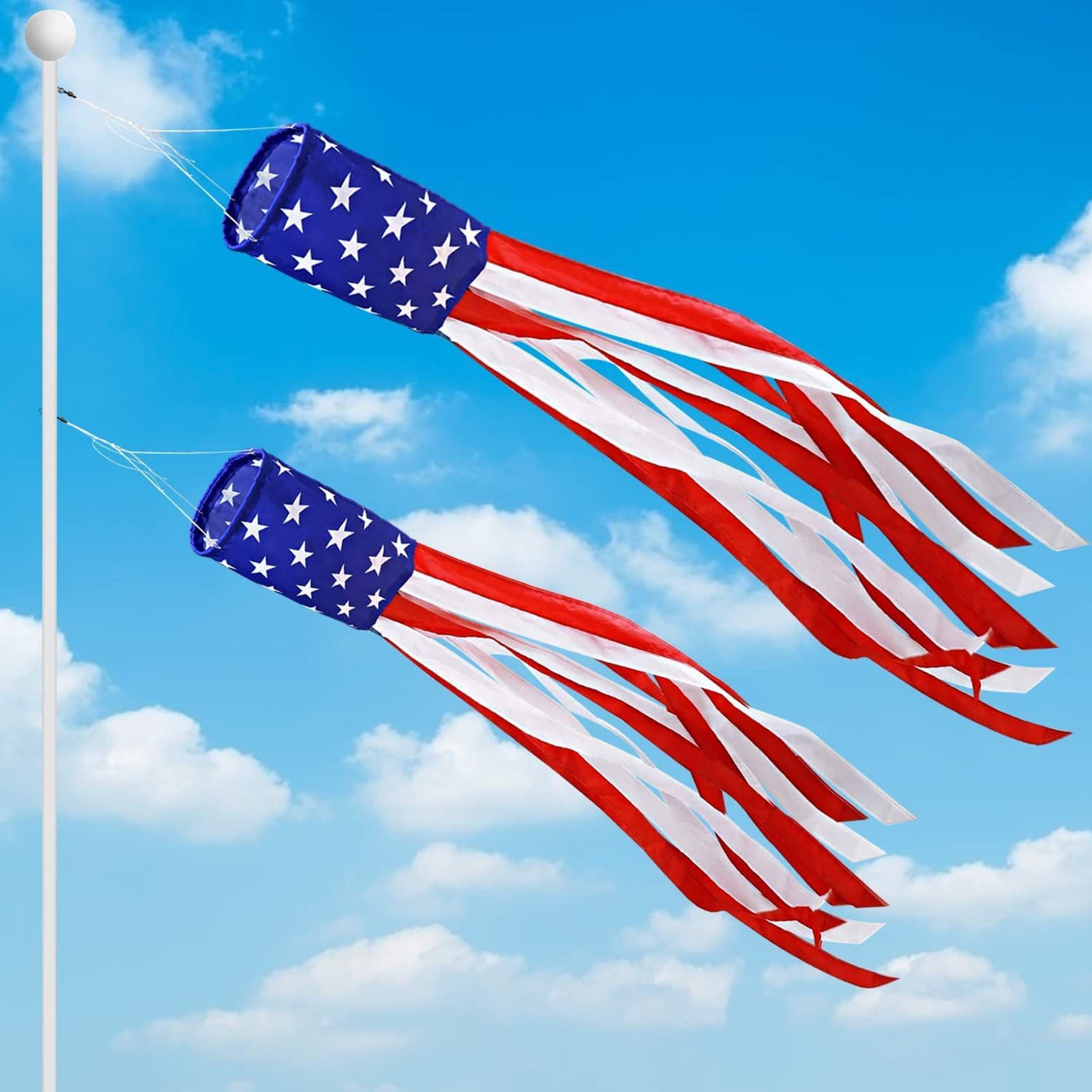 Independence Day American Windsock Heavy Duty Hanging Flag American ...