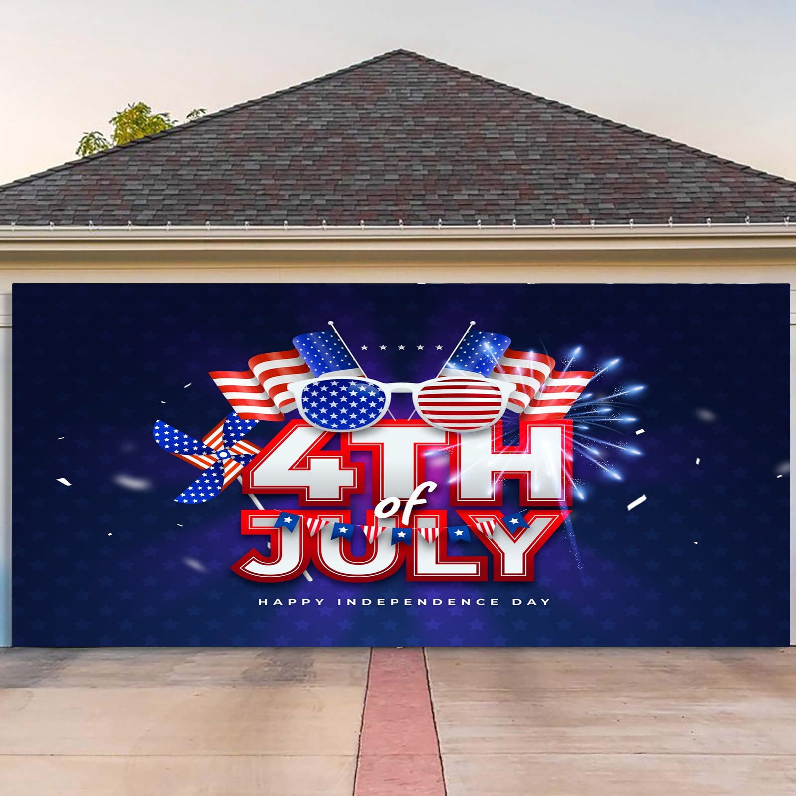 Independence Day Anniversary Banner Garage Door Decoration Independence ...