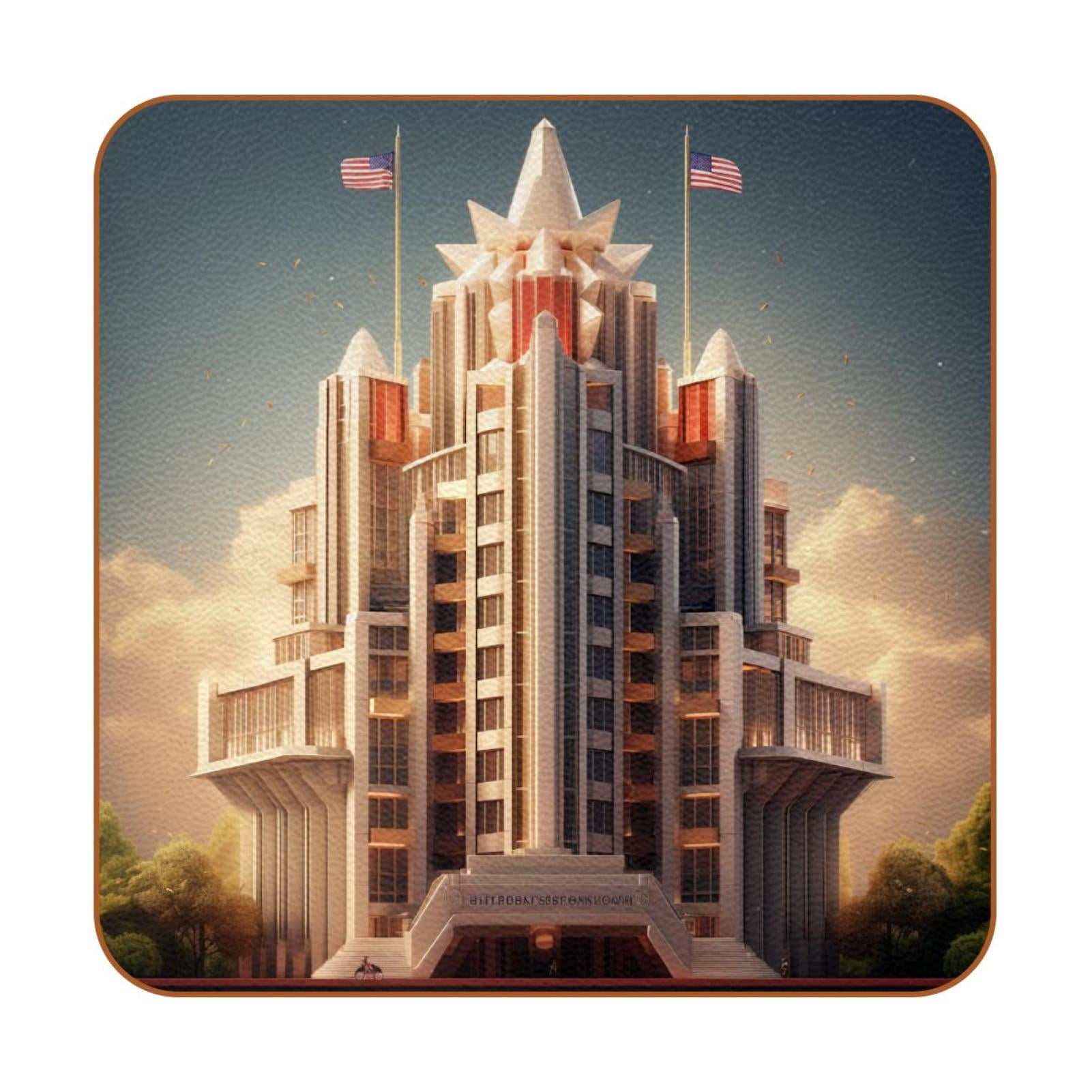 Independence Day Architectural Symbol Set of 6PCS Square Microfiber ...