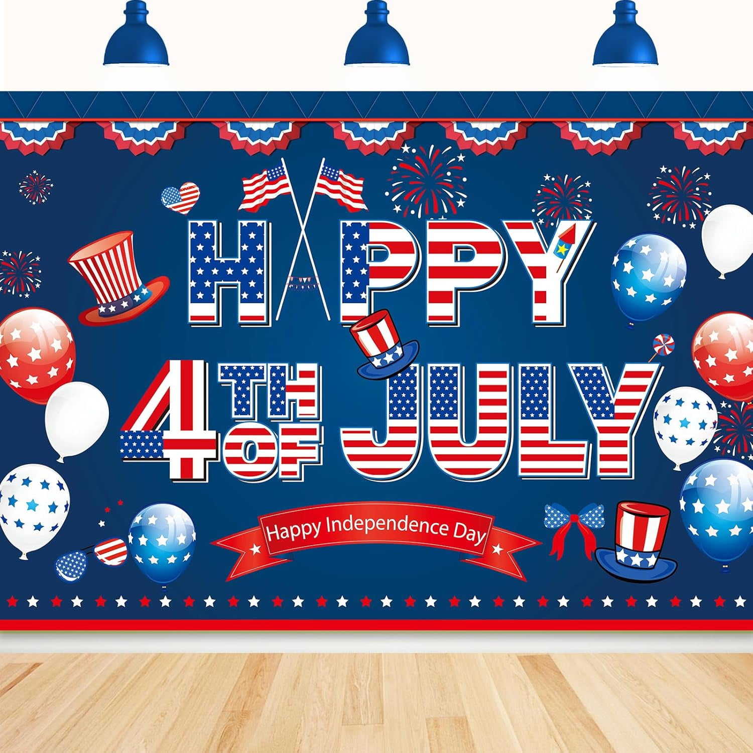 Independence Day Backdrop 4th Of July Backdrop American Flag Background