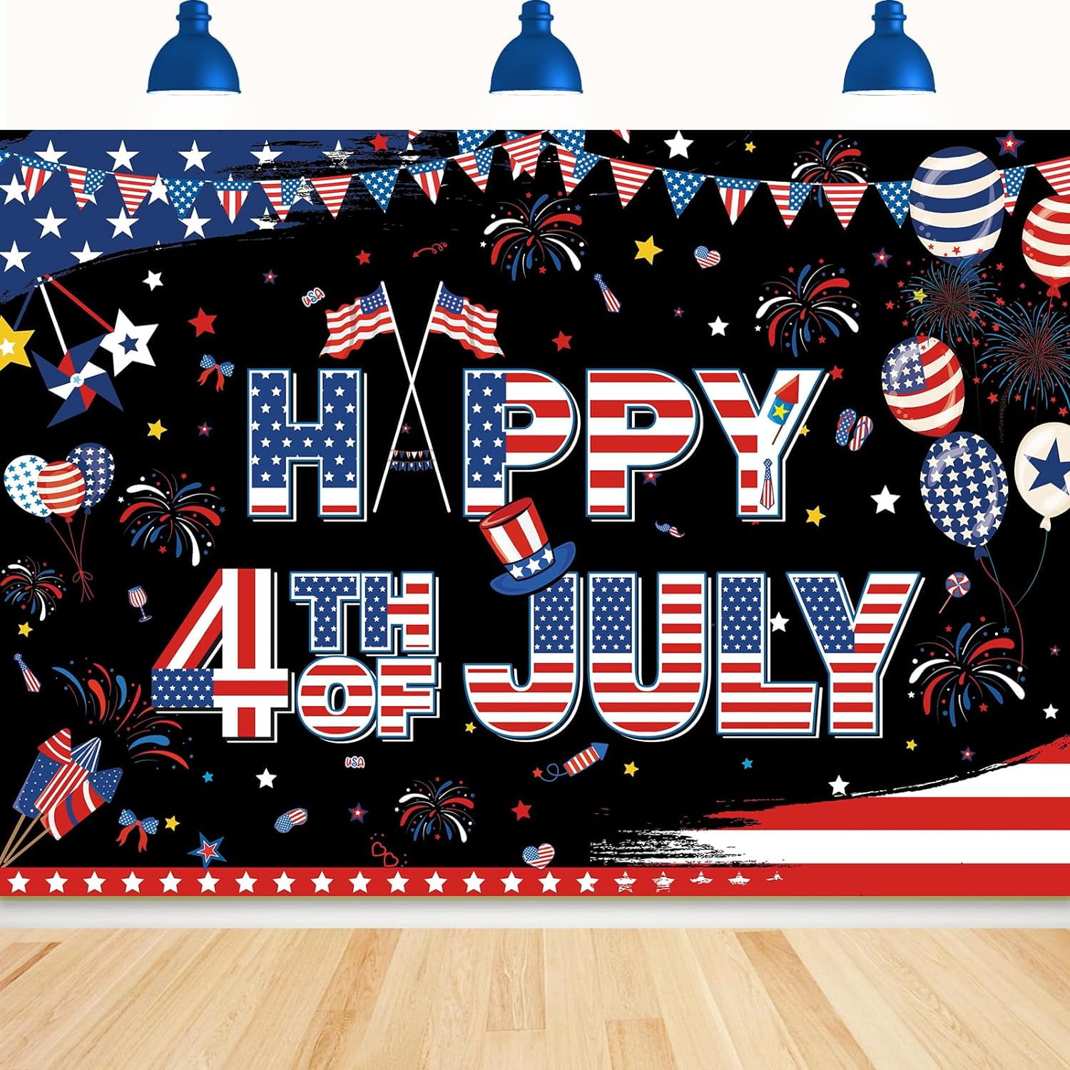 Independence Day Backdrop,4th of July Backdrop Independence Day Banner ...