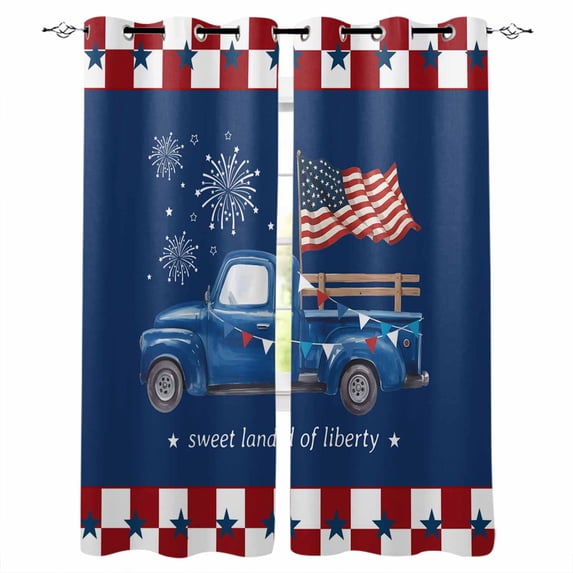 Independence Day Blackout Curtains for Bedroom/Living Room, Thermal ...