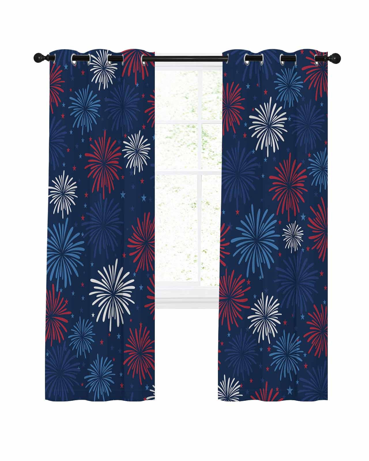 Independence Day Blackout Curtains, Light Blocking Print Window ...