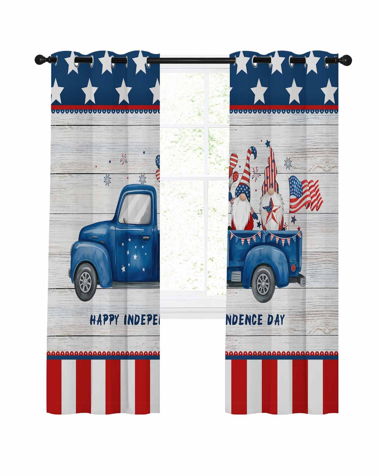 Independence Day Blackout Curtains, Light Blocking Print Window ...