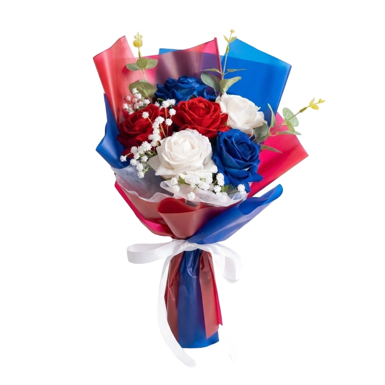 Independence Day Bouquet Made Gift Preserved Artificial Flowers Red ...