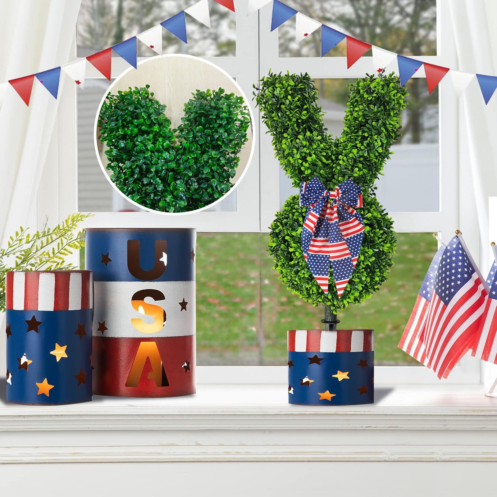 Independence Day Bunny 3D Insert Decoration with Base (70cm ...