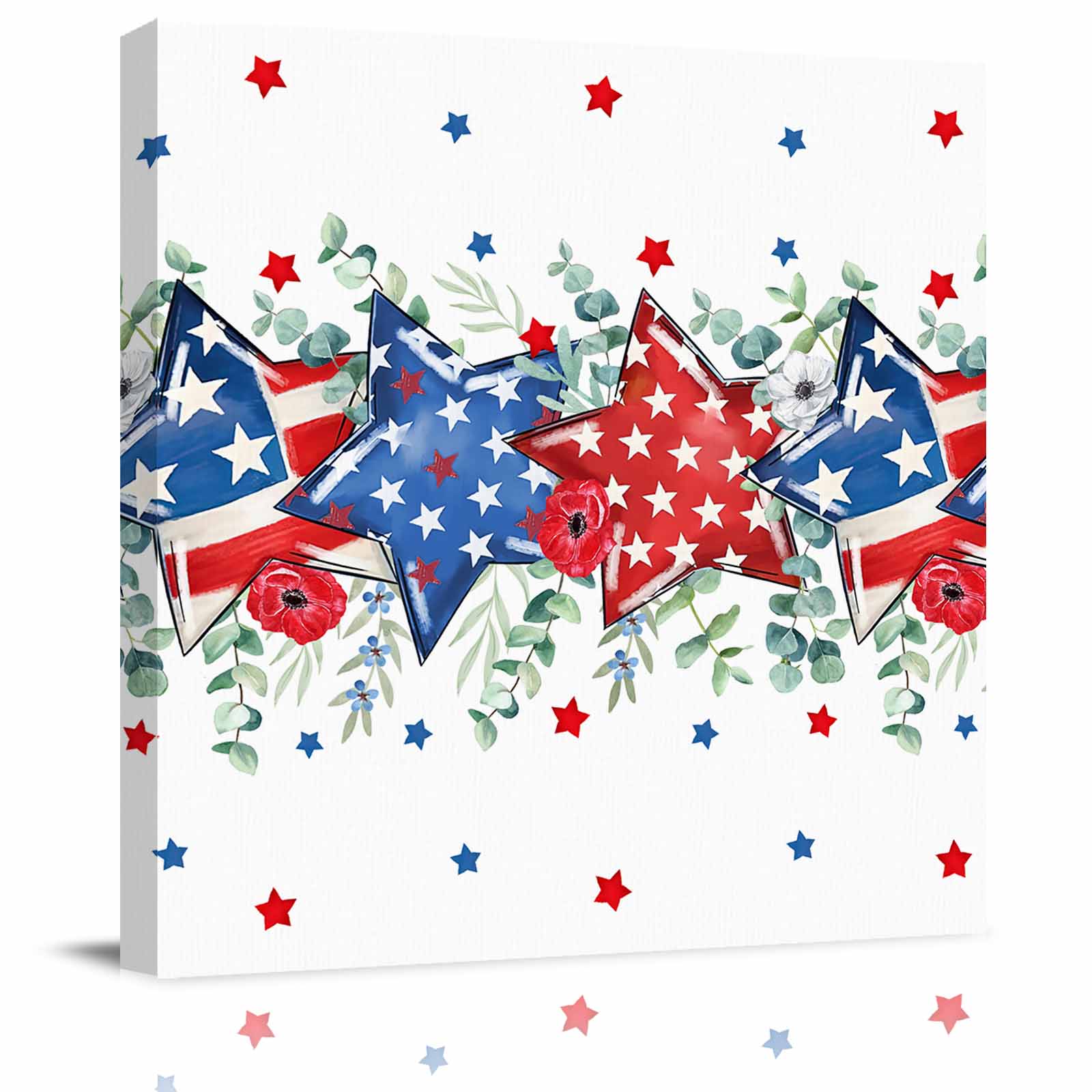 Independence Day Canvas Print Wall Art Painting, Modern Wall Decor for ...
