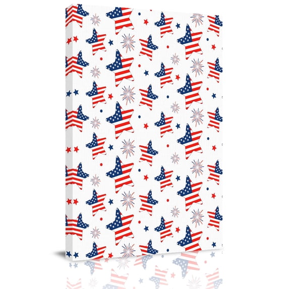 Independence Day Canvas Wall Art for Living Room, U.S. Flag Themed ...