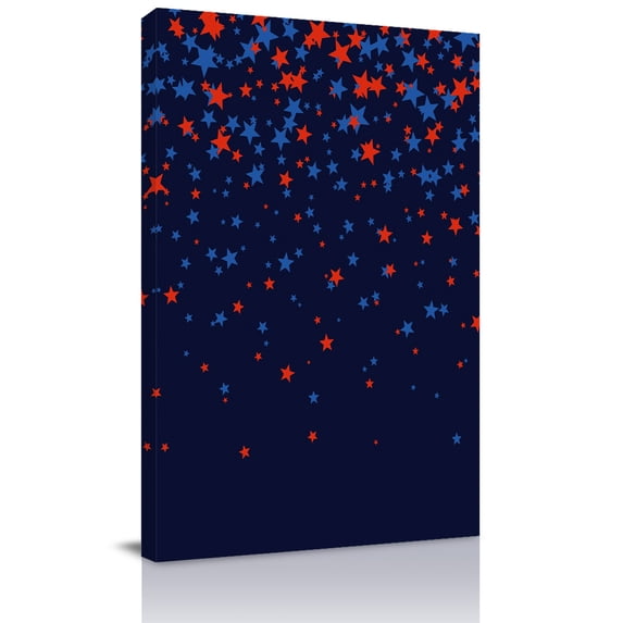 Independence Day Canvas Wall Art for Living Room, U.S. Flag Themed Red ...