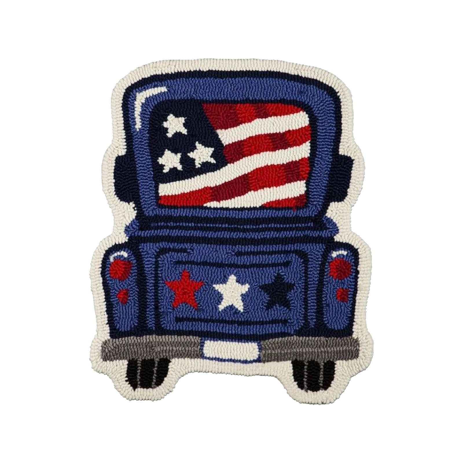Independence Day Car Shape Entrance Welcome Mat Rubber Back Kitchen ...
