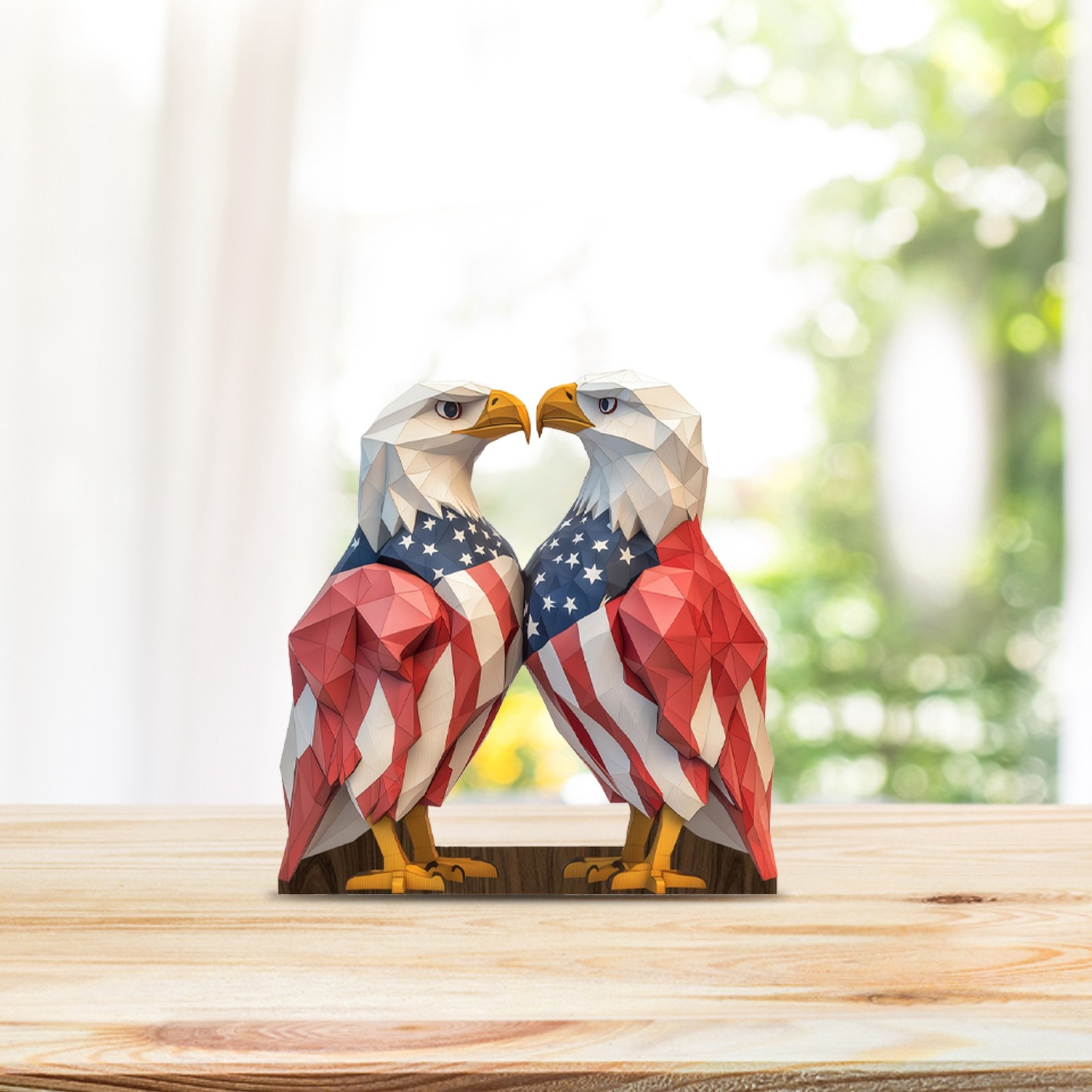 Independence Day Celebration Wooden Eagle Ornament, Eagle Wooden ...