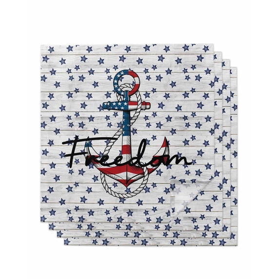 Independence Day Cloth Napkins Set of 4 Reusable Dinner Napkins ...