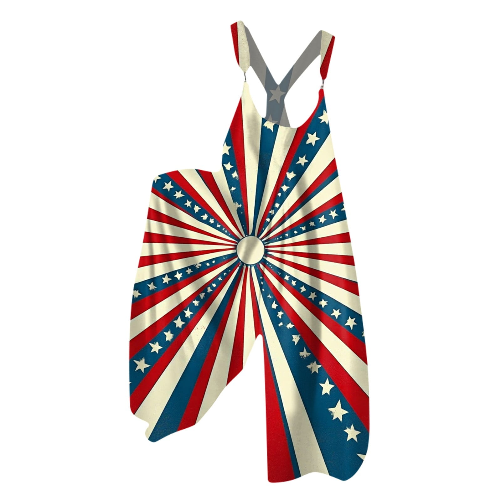 Independence Day Clothing Red Blue and White Tie Dye Floral Print Wide ...