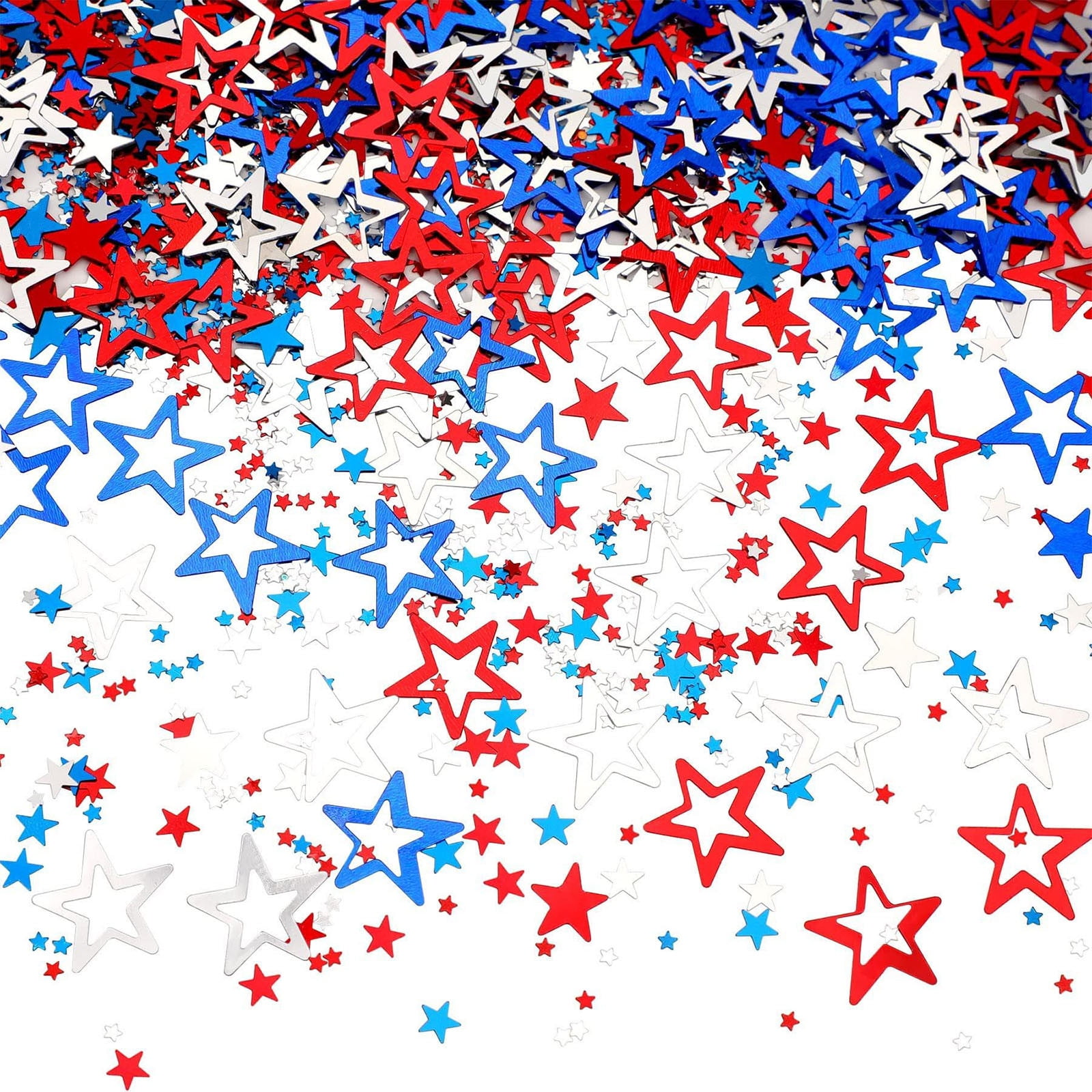 Independence Day Confetti Stars 24Pc Patriotic Party Supplies Hollow ...