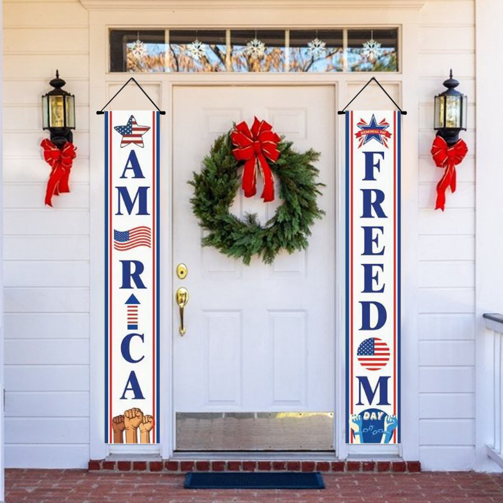 Independence Day Couplet Flag Independence Day Creative Decoration Wall ...