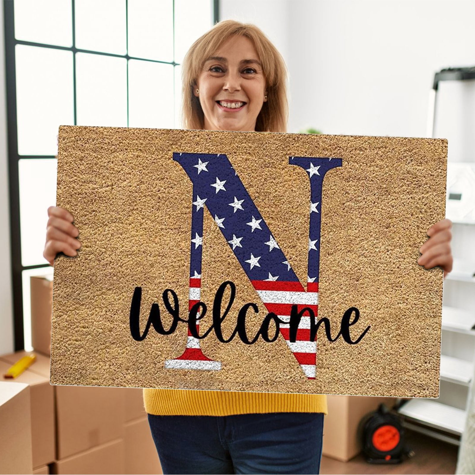 Independence Day Crystal Velvet Flag Floor Mats, Perfect Holiday ...