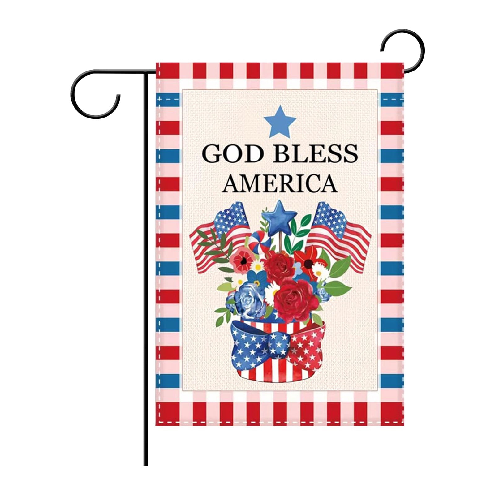 Independence Day Decor Fourth Of July Decoration Patriotic Garden Flag ...