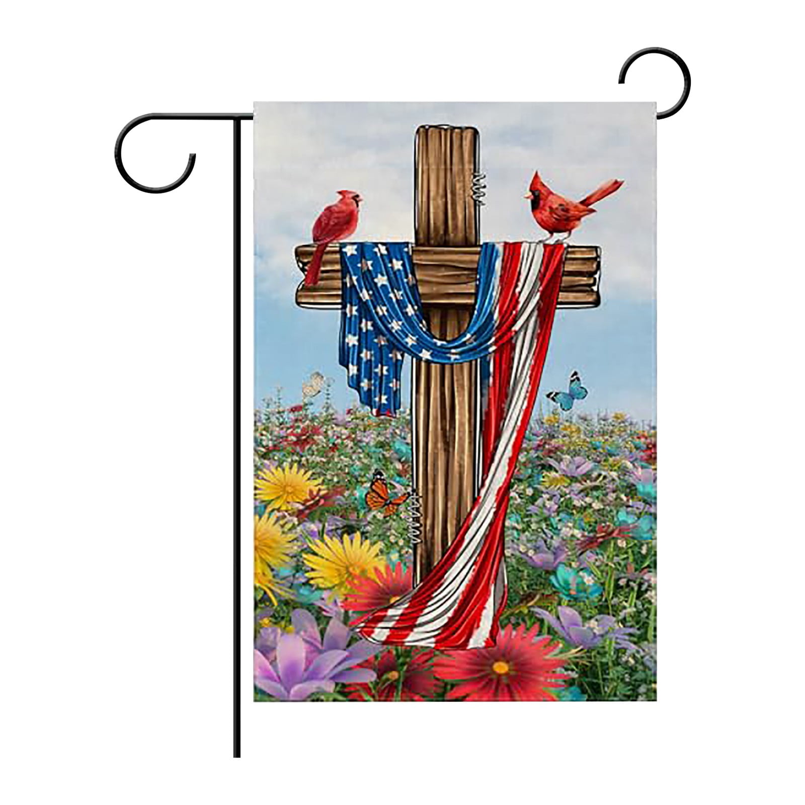 Independence Day Decor Fourth Of July Decoration Patriotic Garden Flag ...
