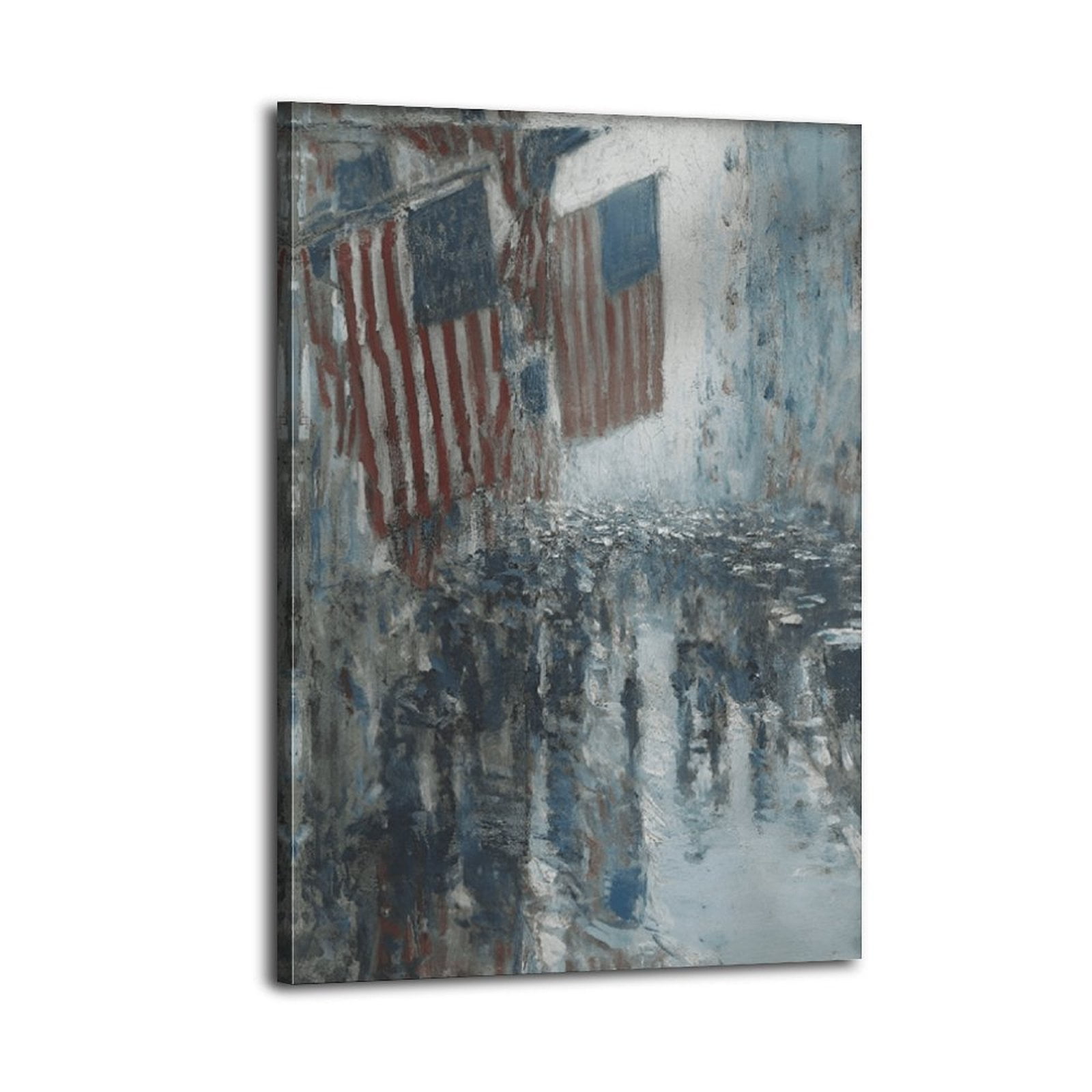 Independence Day Decor, USA Poster Poster Wrapped Wooden Frame Wall ...