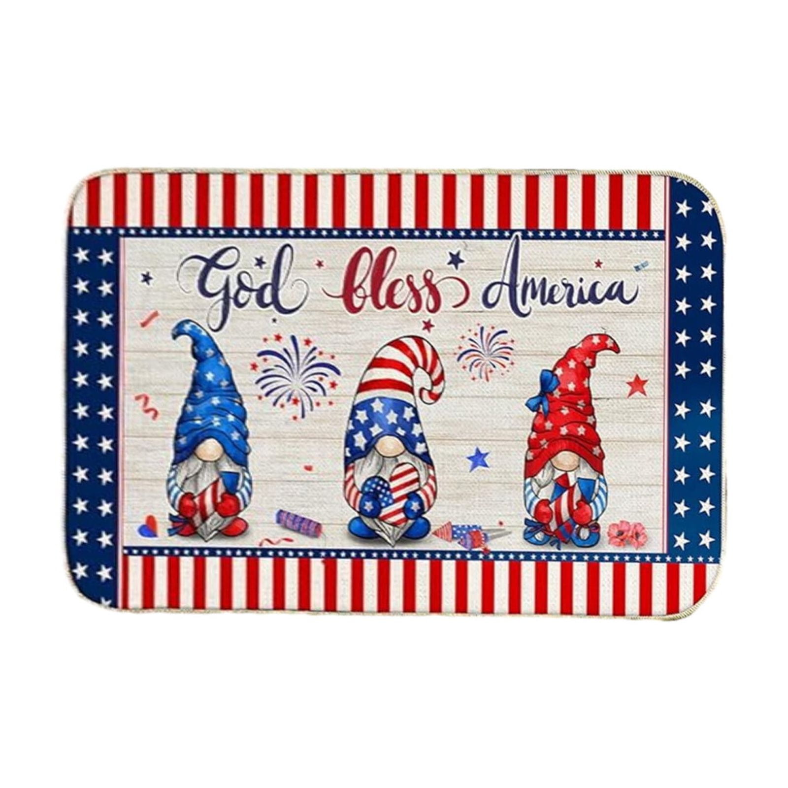 Independence Day Decoration! Zeceouar Patriotic Welcome Doormat Retro ...