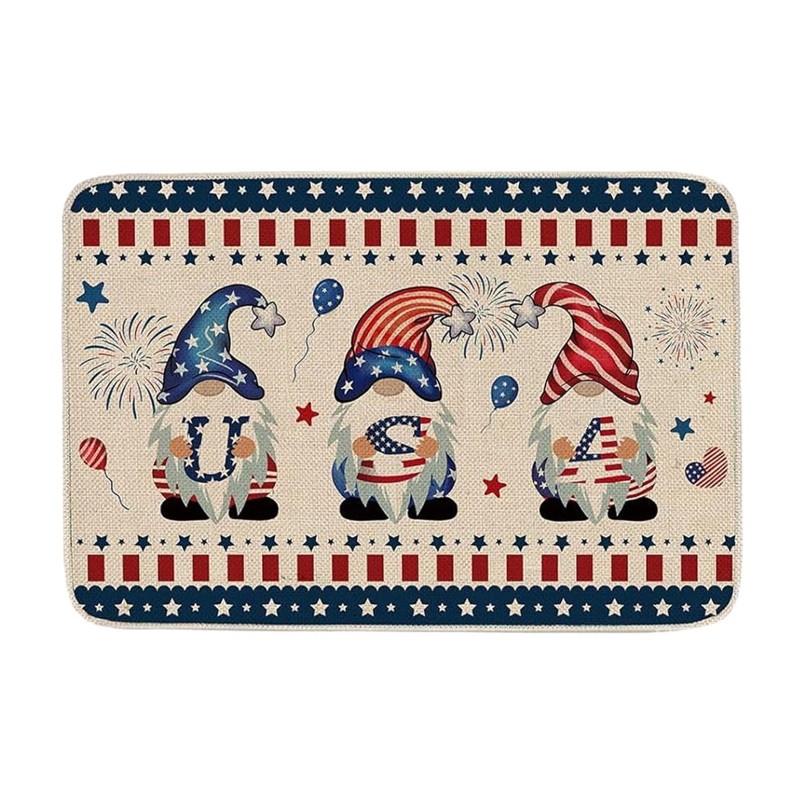 Independence Day Decoration! Zeceouar Patriotic Welcome Doormat Retro ...