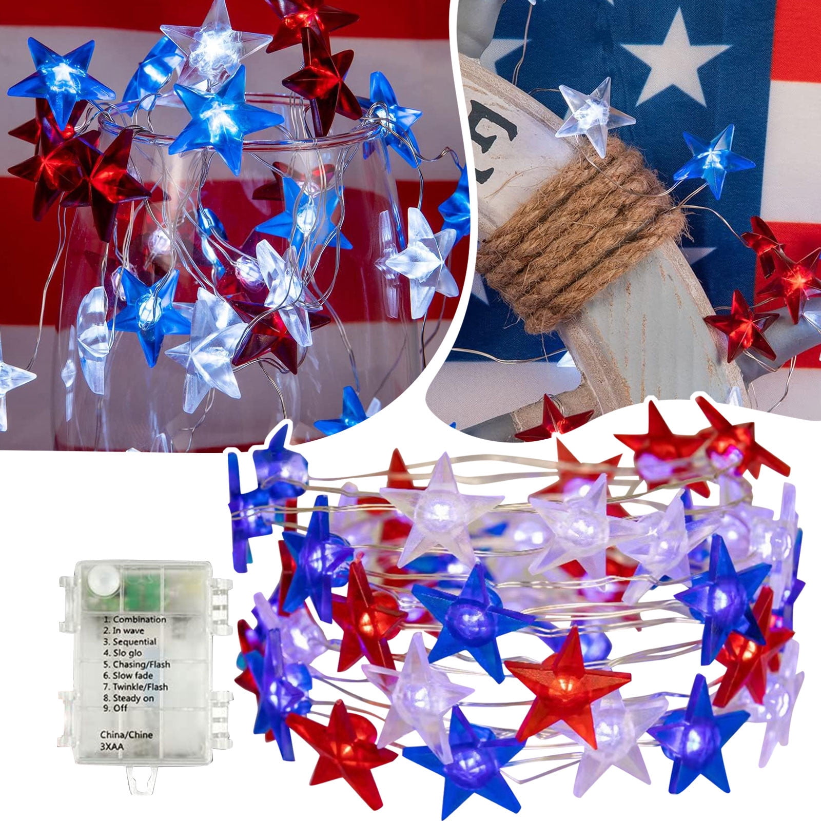 Independence Day Decorations 4Th of July American Flag Red,White & Blue ...