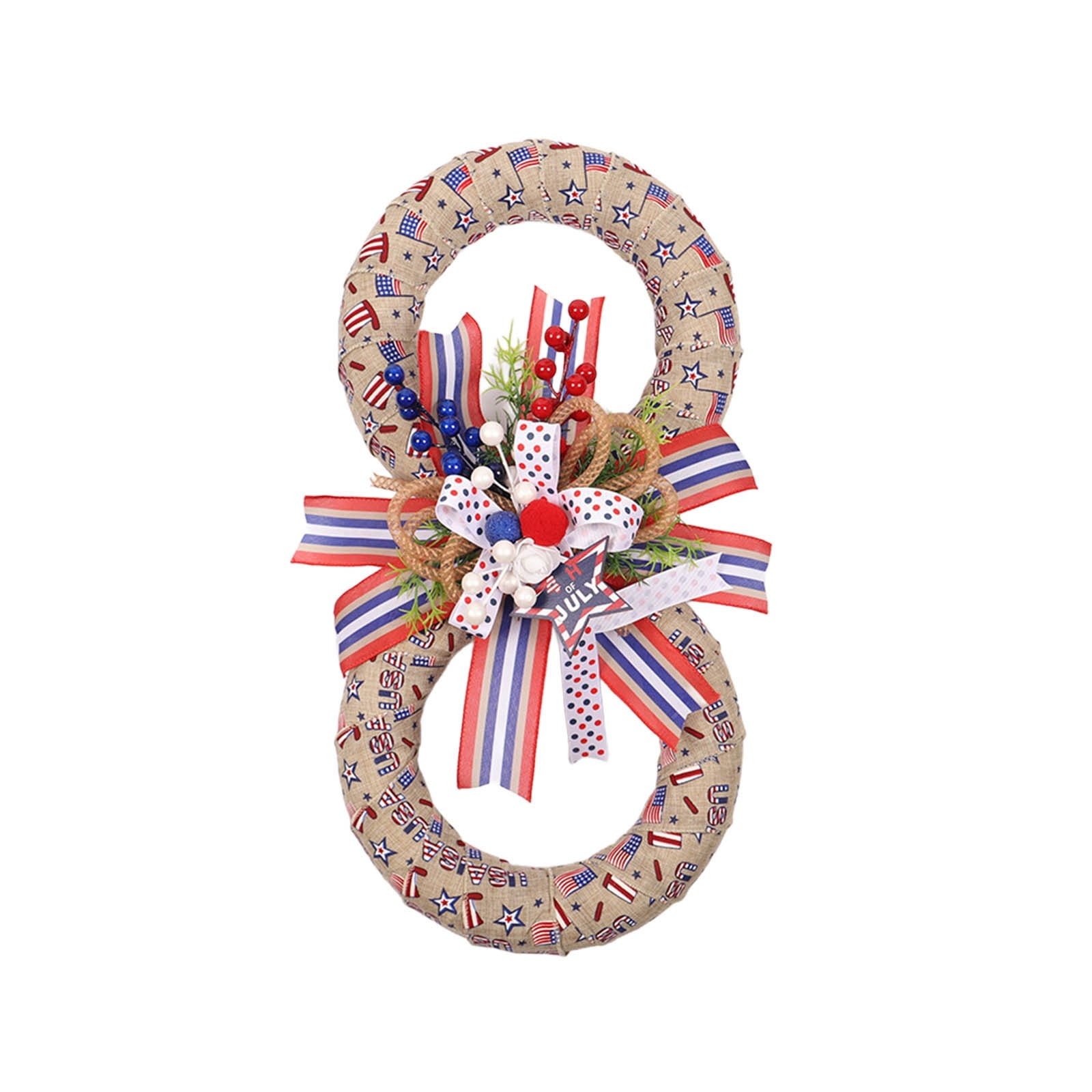 Independence Day Decorative Door Panel Round Wooden Flag Door Front ...