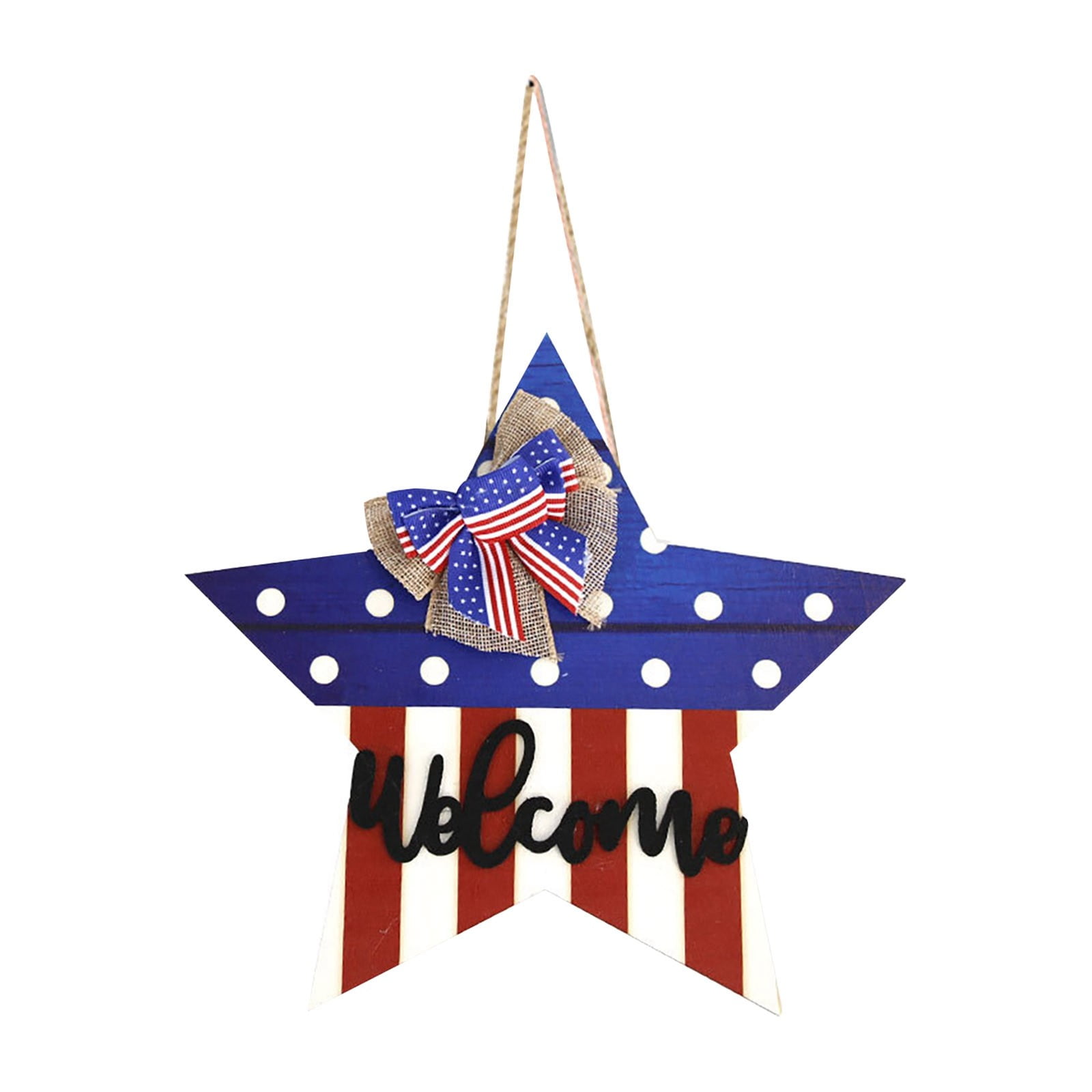 Independence Day Decorative Door Panel Round Wooden Flag Door Front ...