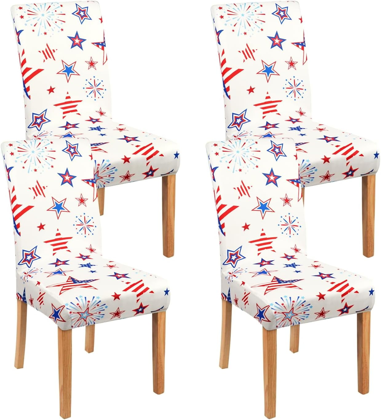 Independence Day Dining Room Chair Covers Set of 4,4th of July ...