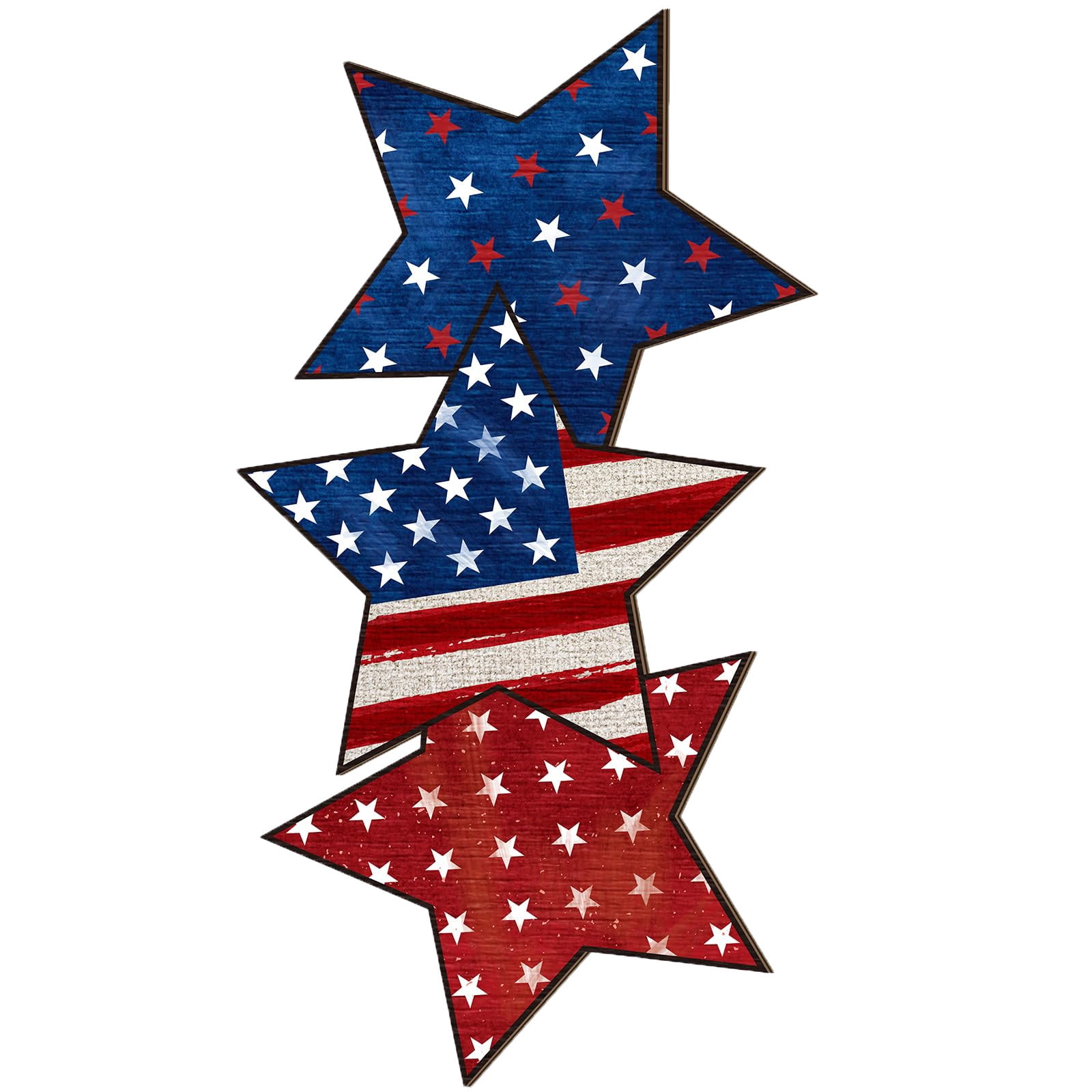 Independence Day Dod Bless America Door Decor Wooden 2025 1PC Hanging ...