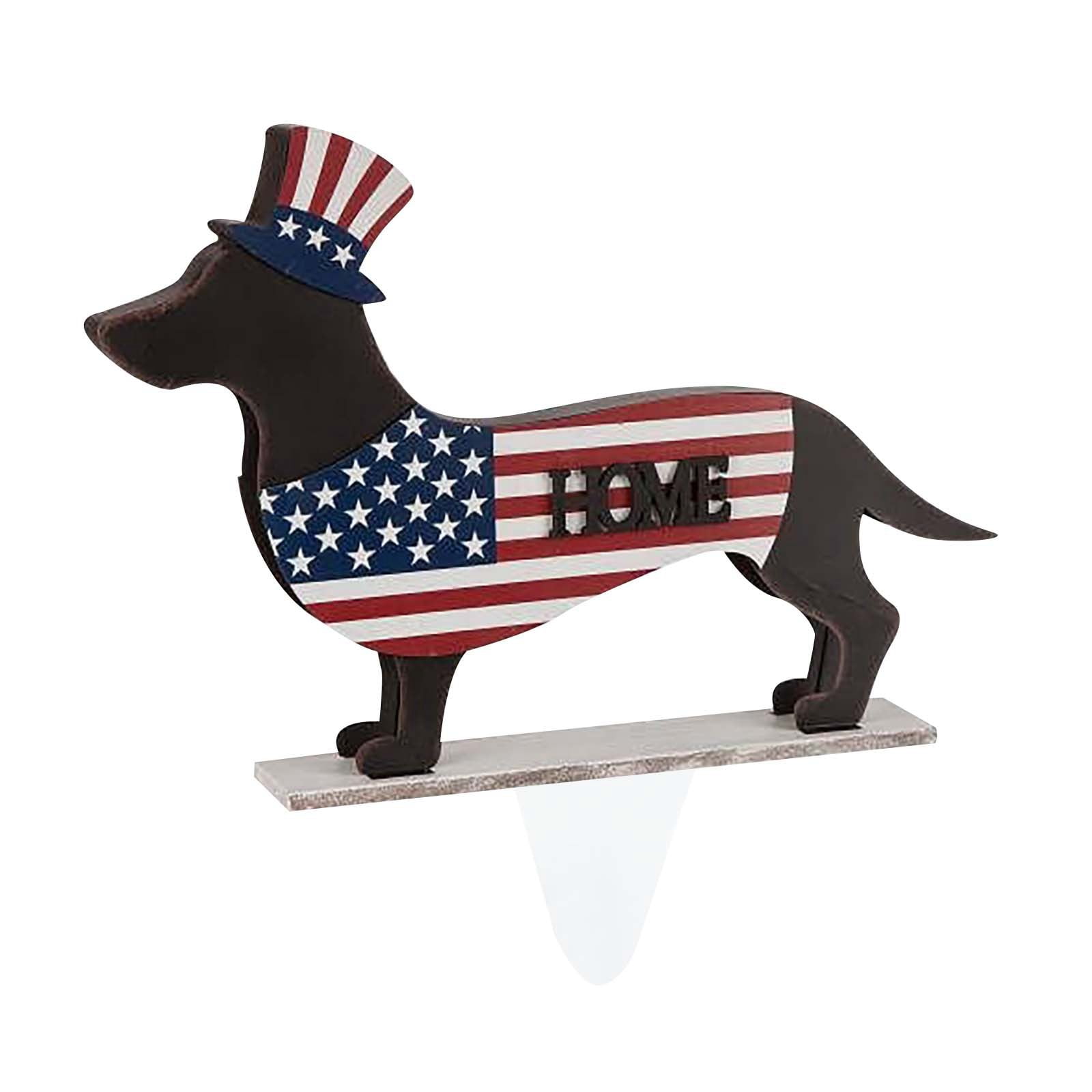 Independence Day Dog Ground Insertion Courtyard Decoration Light ...