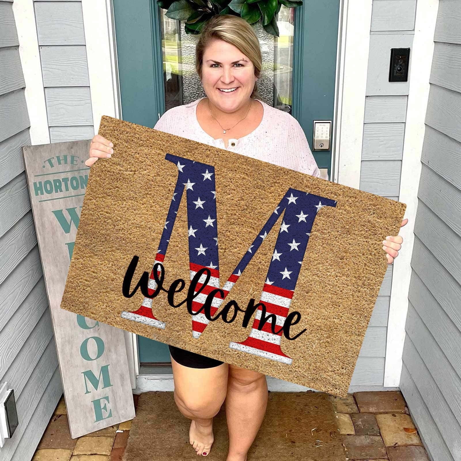 Independence Day Door Mat Indoor Entrance 2025 Patriotic Welcome Mats ...