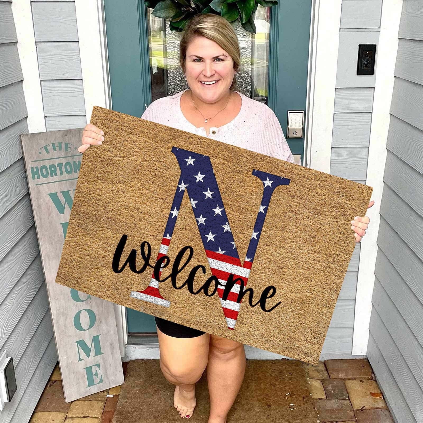 Independence Day Door Mat Indoor Entrance Patriotic 2025 Welcome Mats ...
