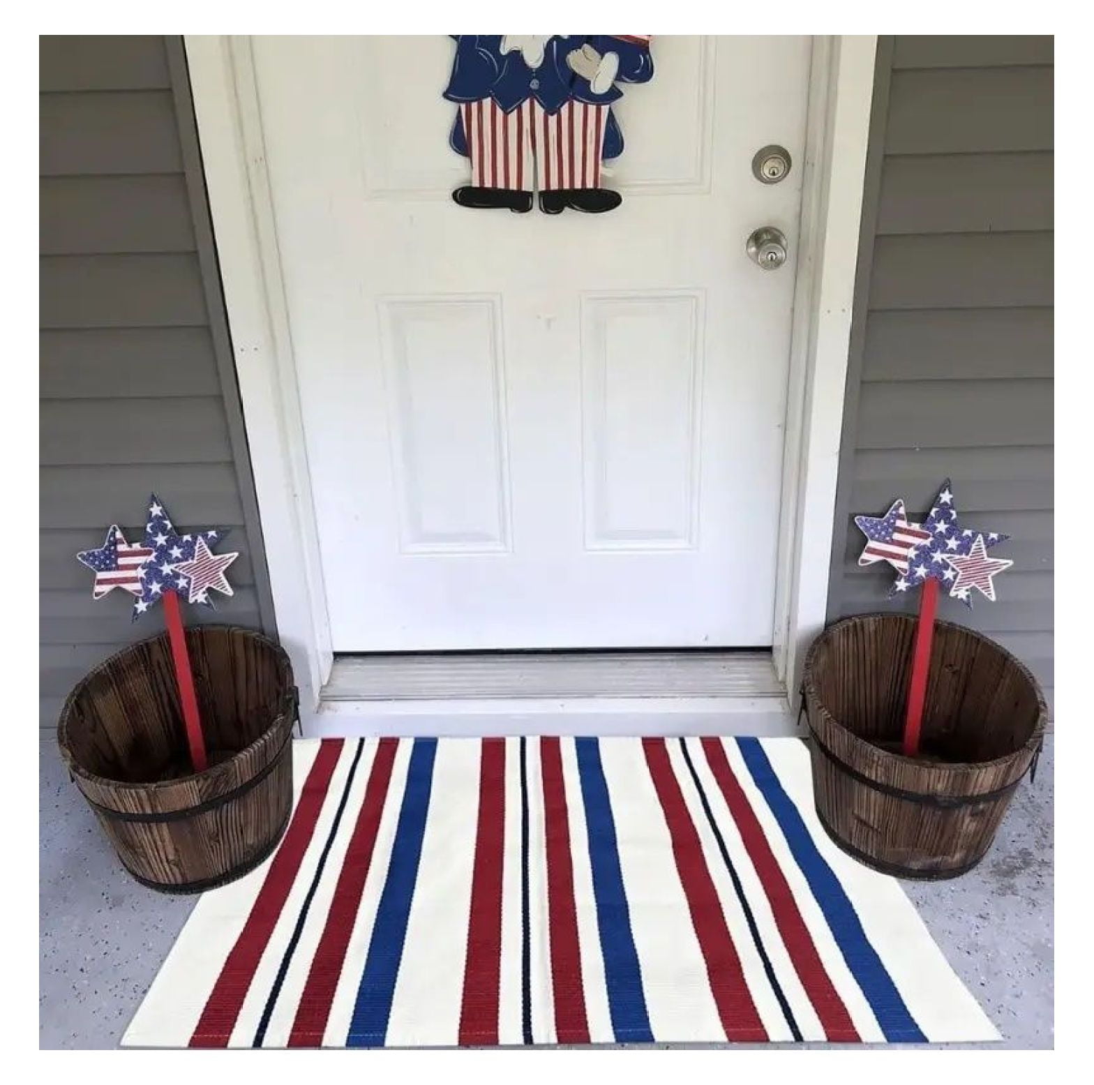 Independence Day Doormat - USA Flag 4th of July Outdoor Rug, Non-Slip ...