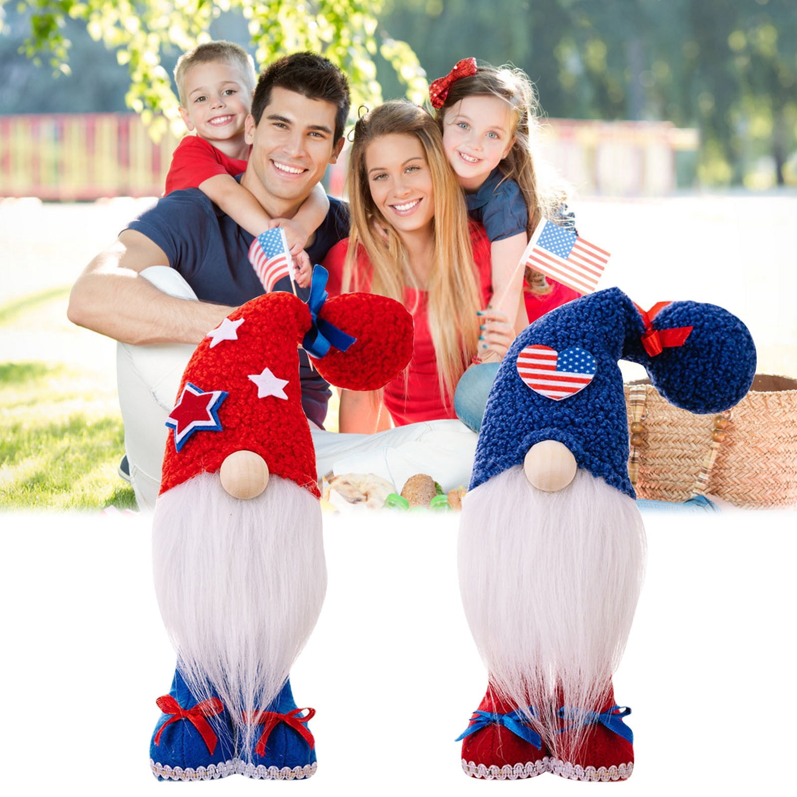 Independence Day Dwarf Ornament Set With Boots & Rudolph Doll ...