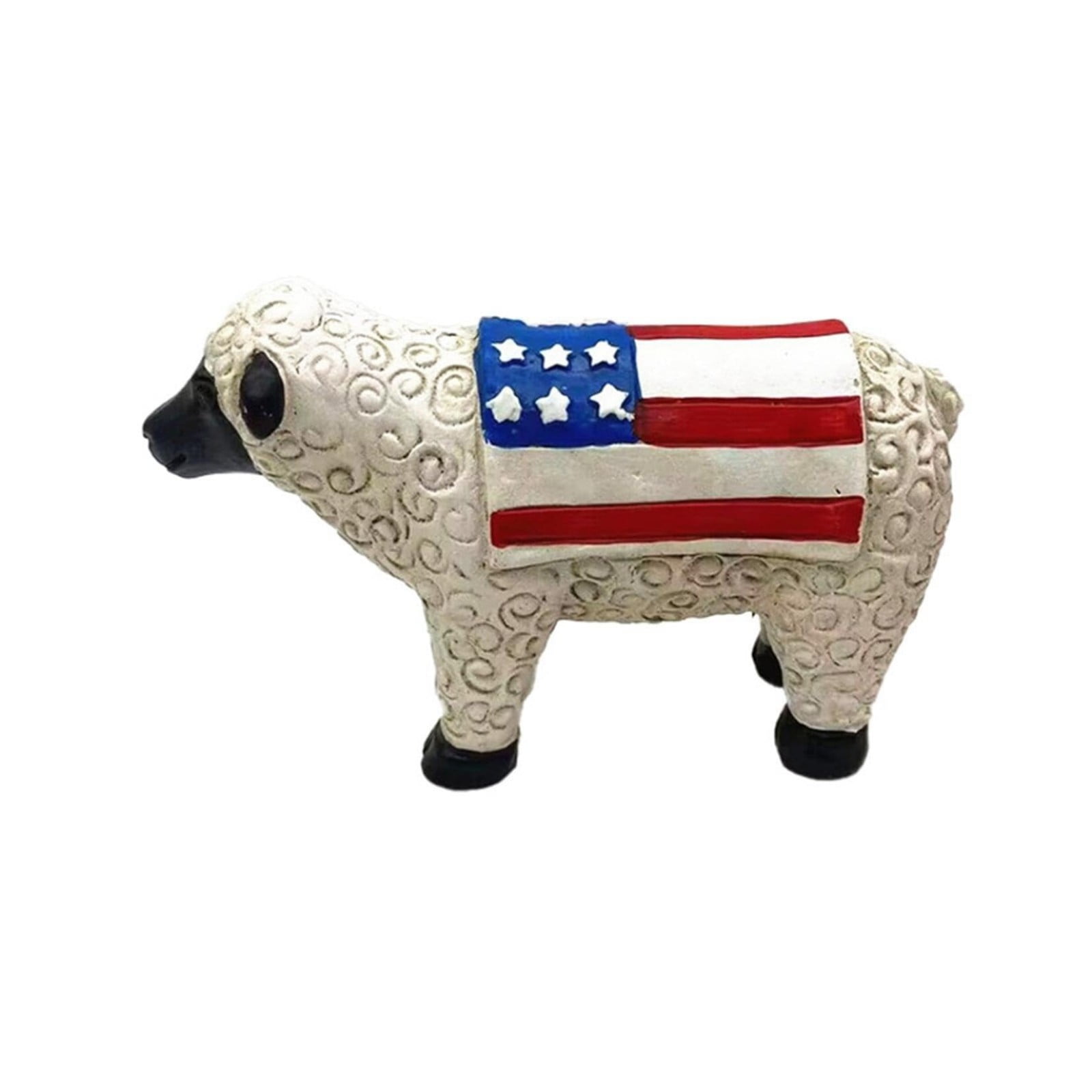 Independence Day Farm Patriotic Resin Statue Decorate Your Desktop With ...