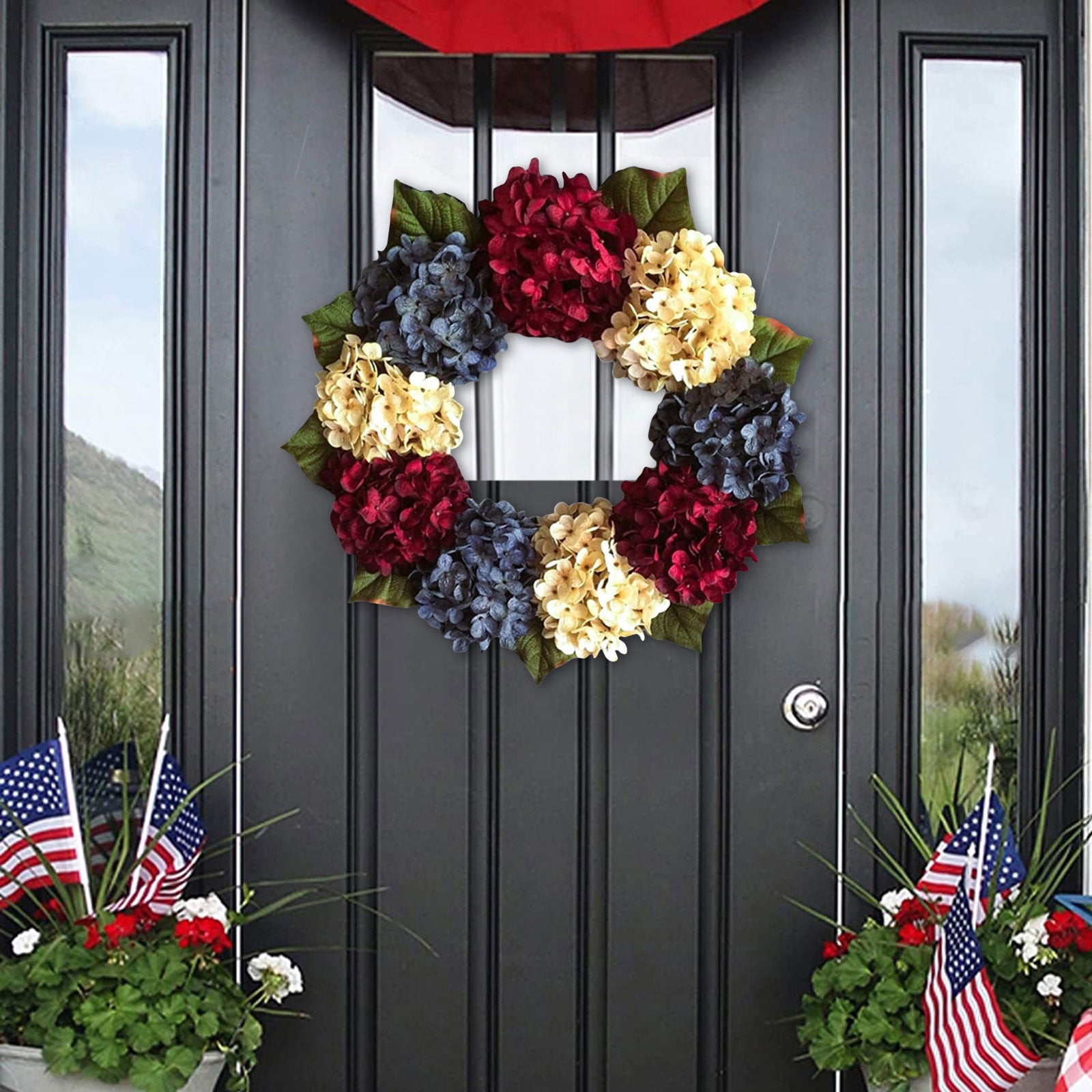 Independence Day Flag Wreath Summer Decorative Wreath Front Door ...