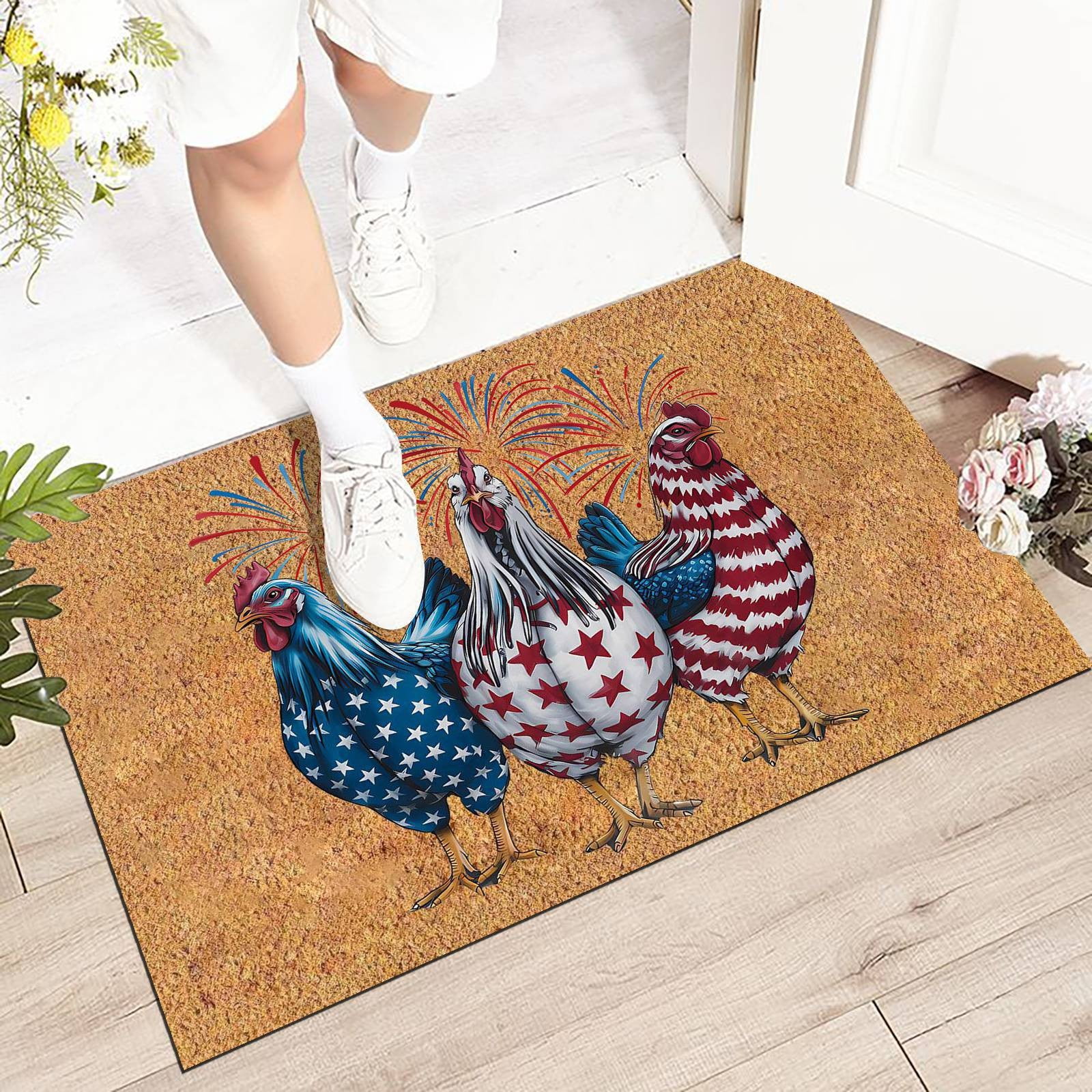 Independence Day Floor Mat Independence Day Rooster Floor Mat Rooster ...