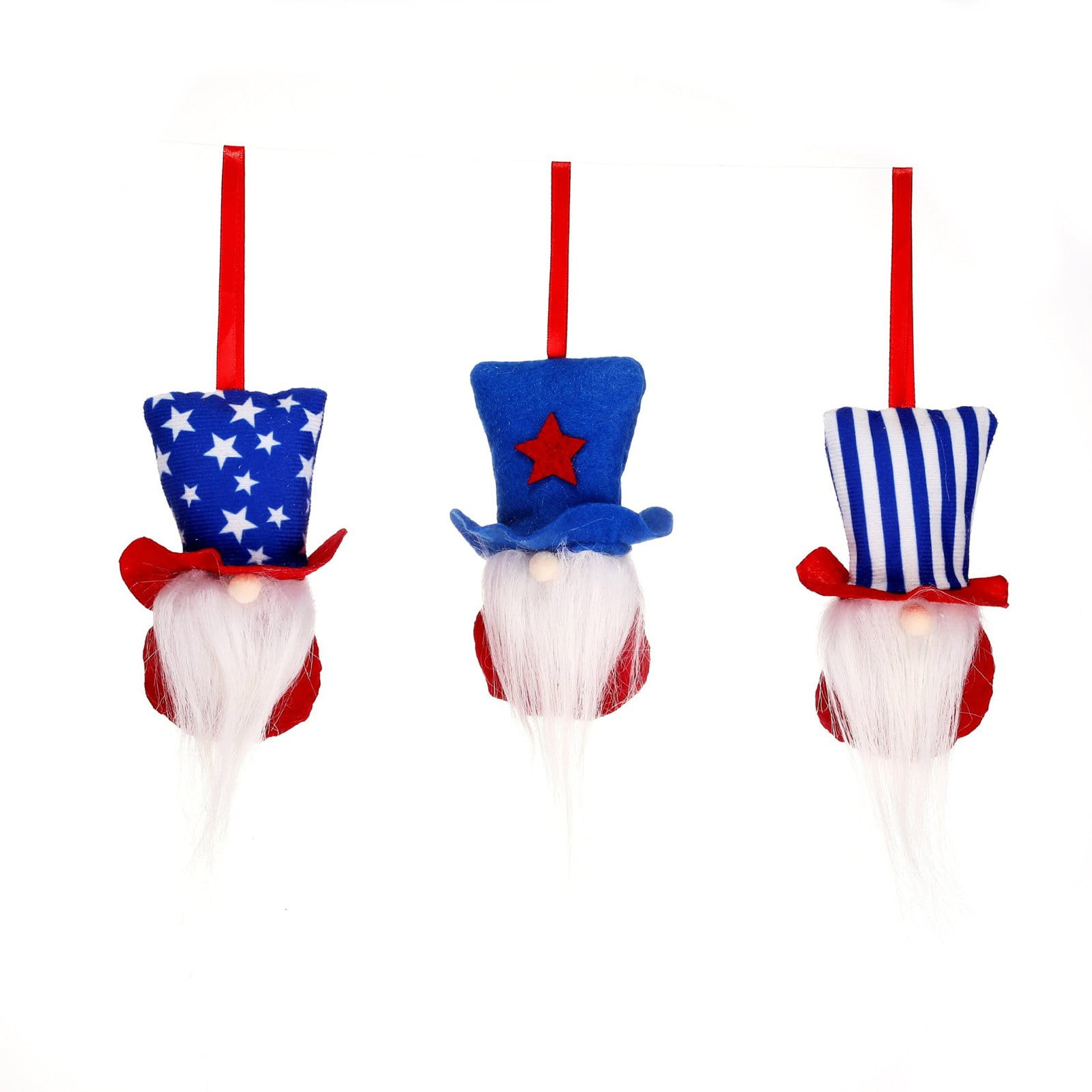 Independence Day Fourth Of July Patriotic Gnome Ornaments Set Of 3 4Th ...