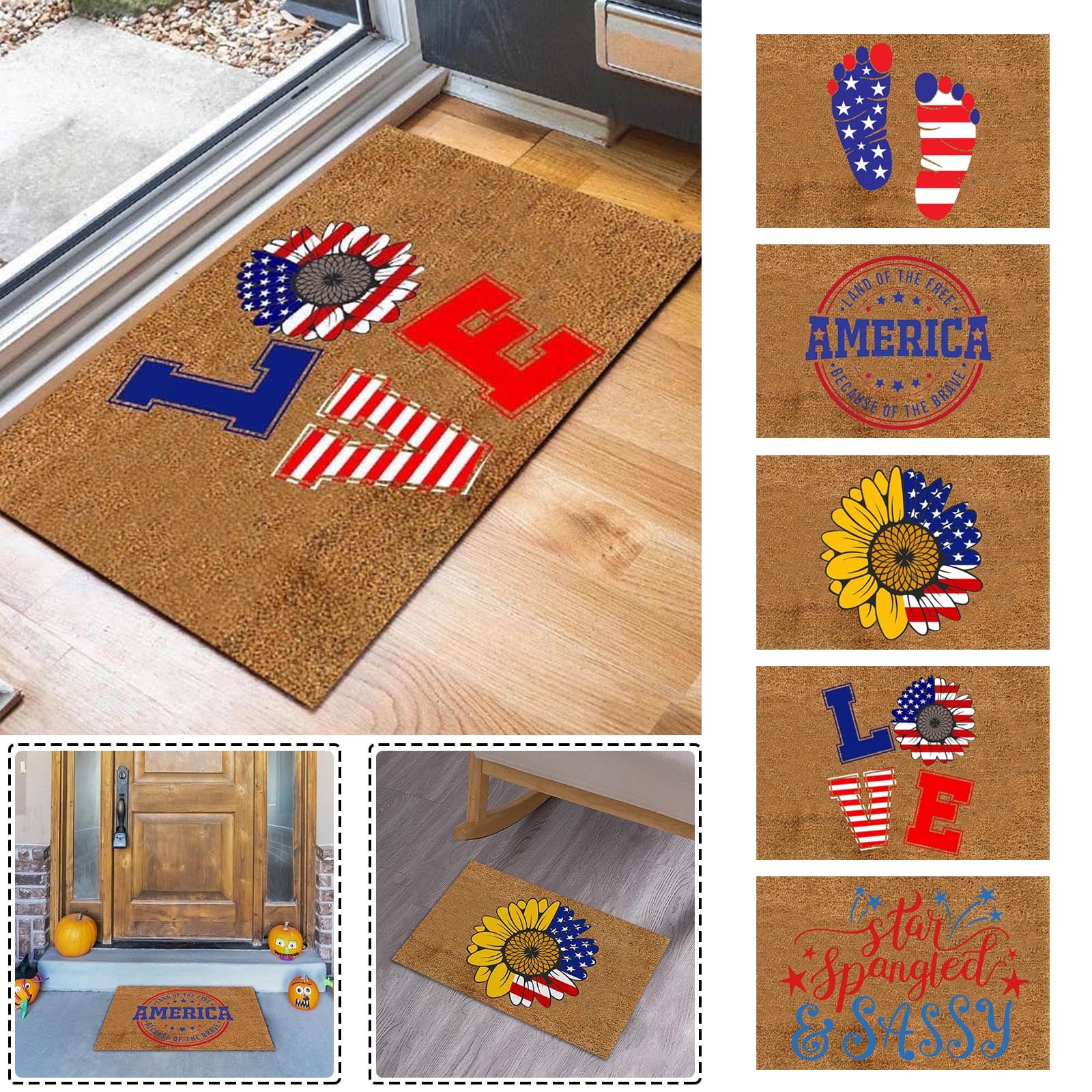 Independence Day Front Door Mat 2025 Patriotic Americana Decor ...
