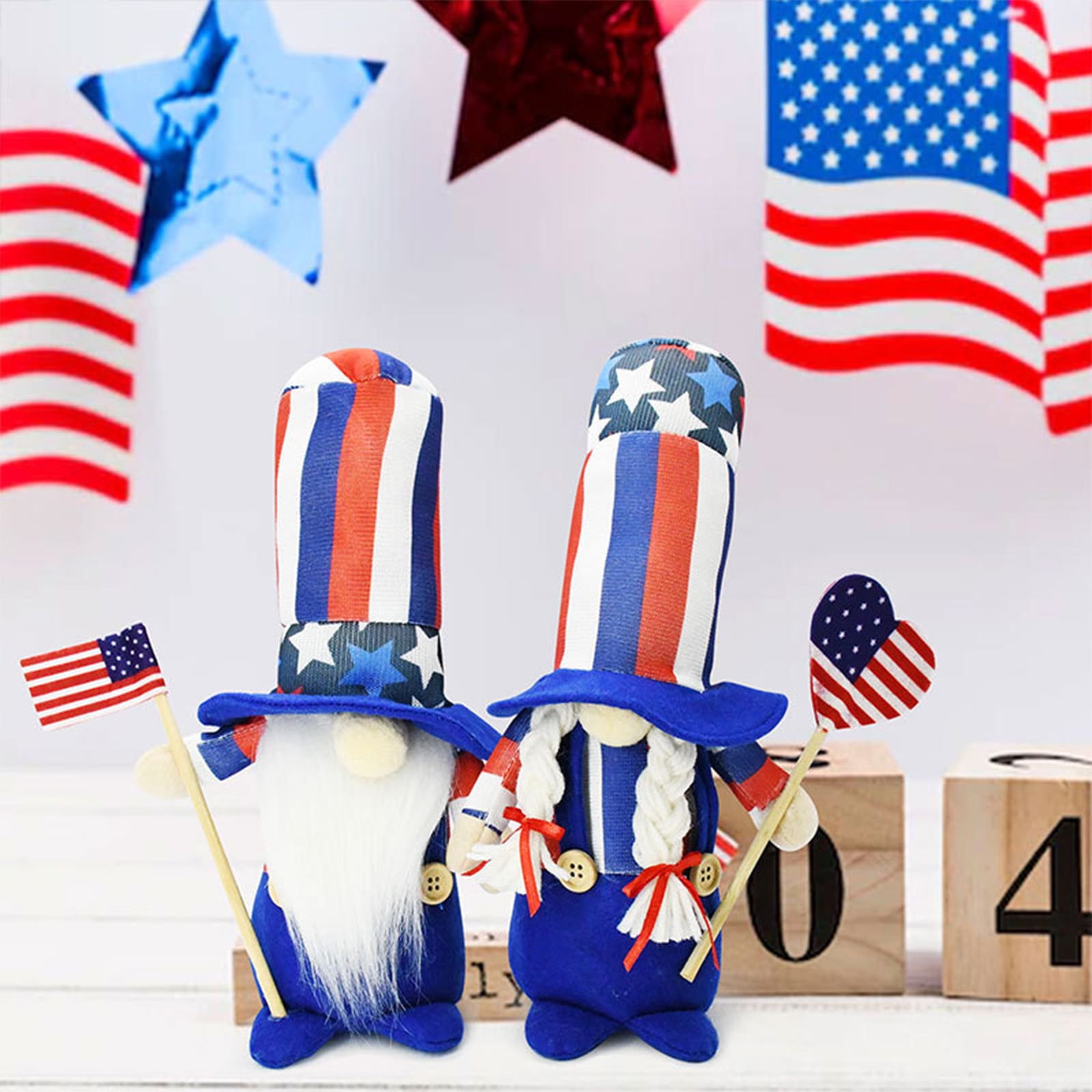 Independence Day Gnome Dolls | Faceless Patriotic Doll Set | July 4th Decor | American Flag Five ...