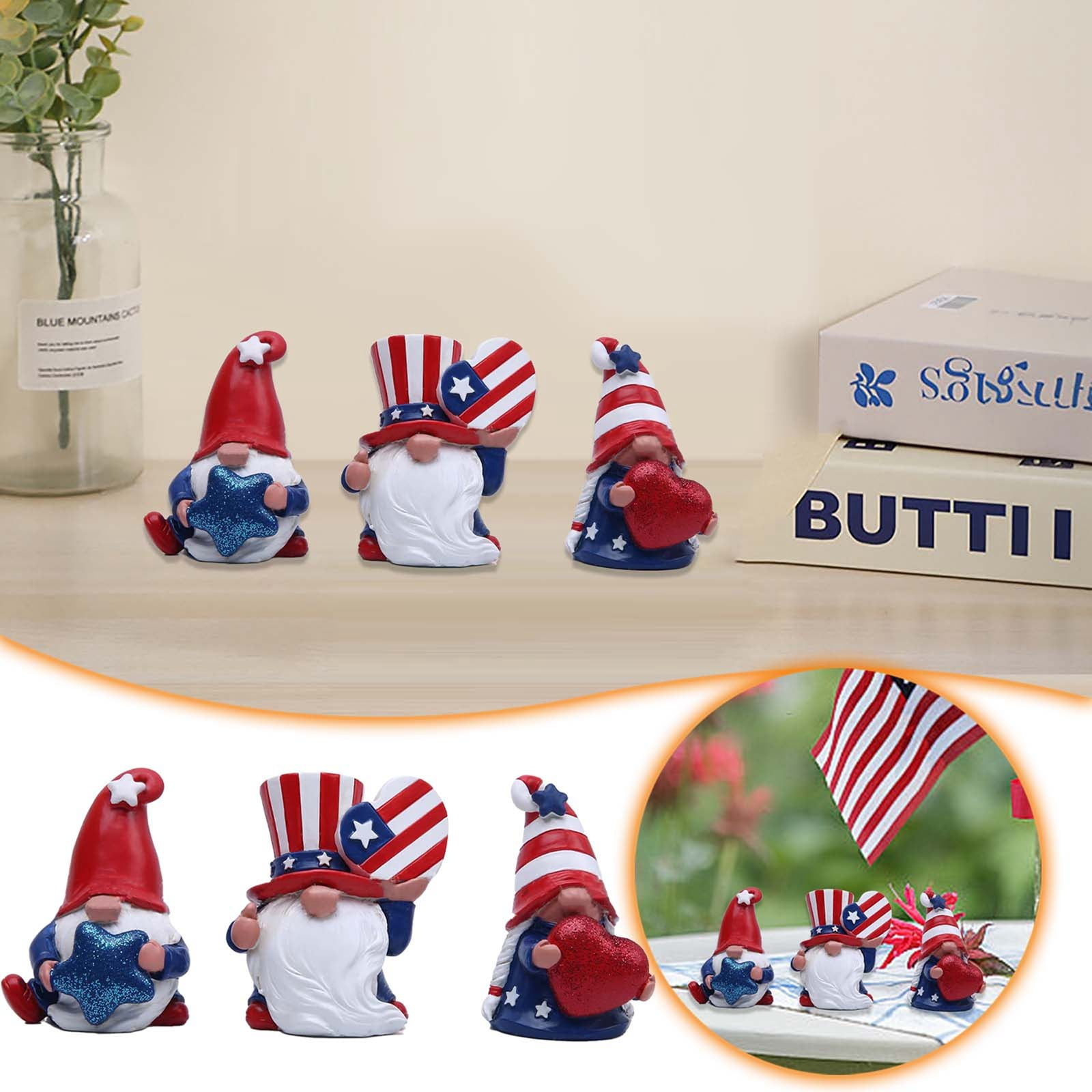 Independence Day Ornament (3pcs), Independence Day Tabletop Decorations ...