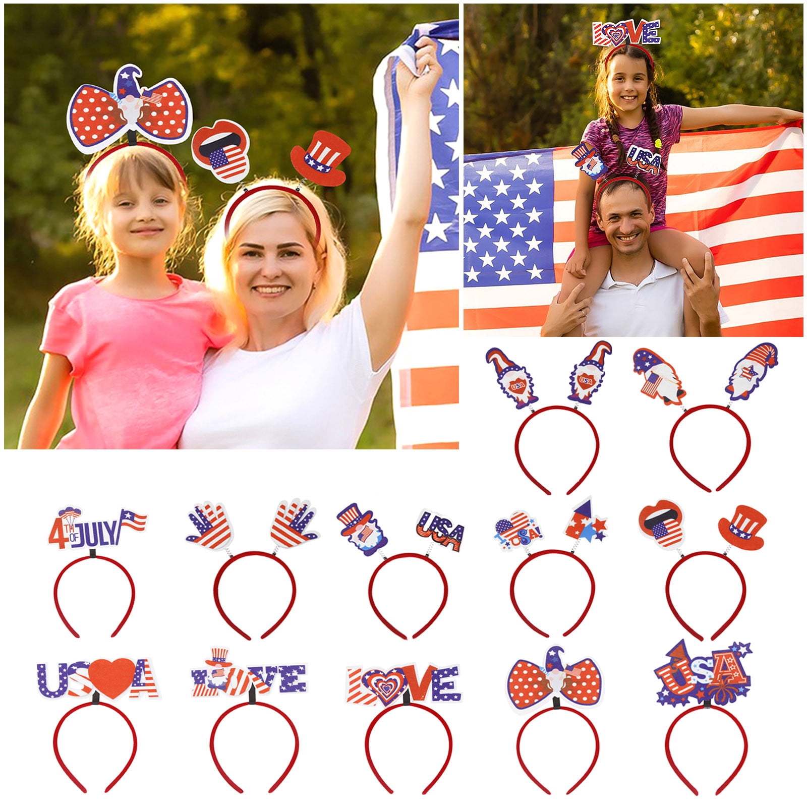 Independence Day Hair Band Party Decorations Unique Patriotic 2025 4th ...