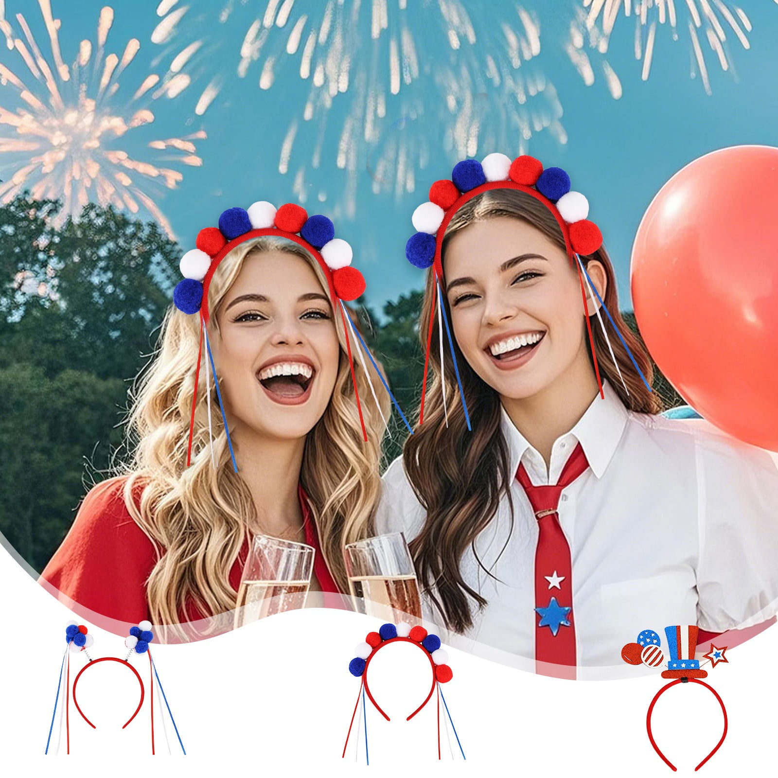Independence Day Hair Bands | American Flag Stripe Headbands ...