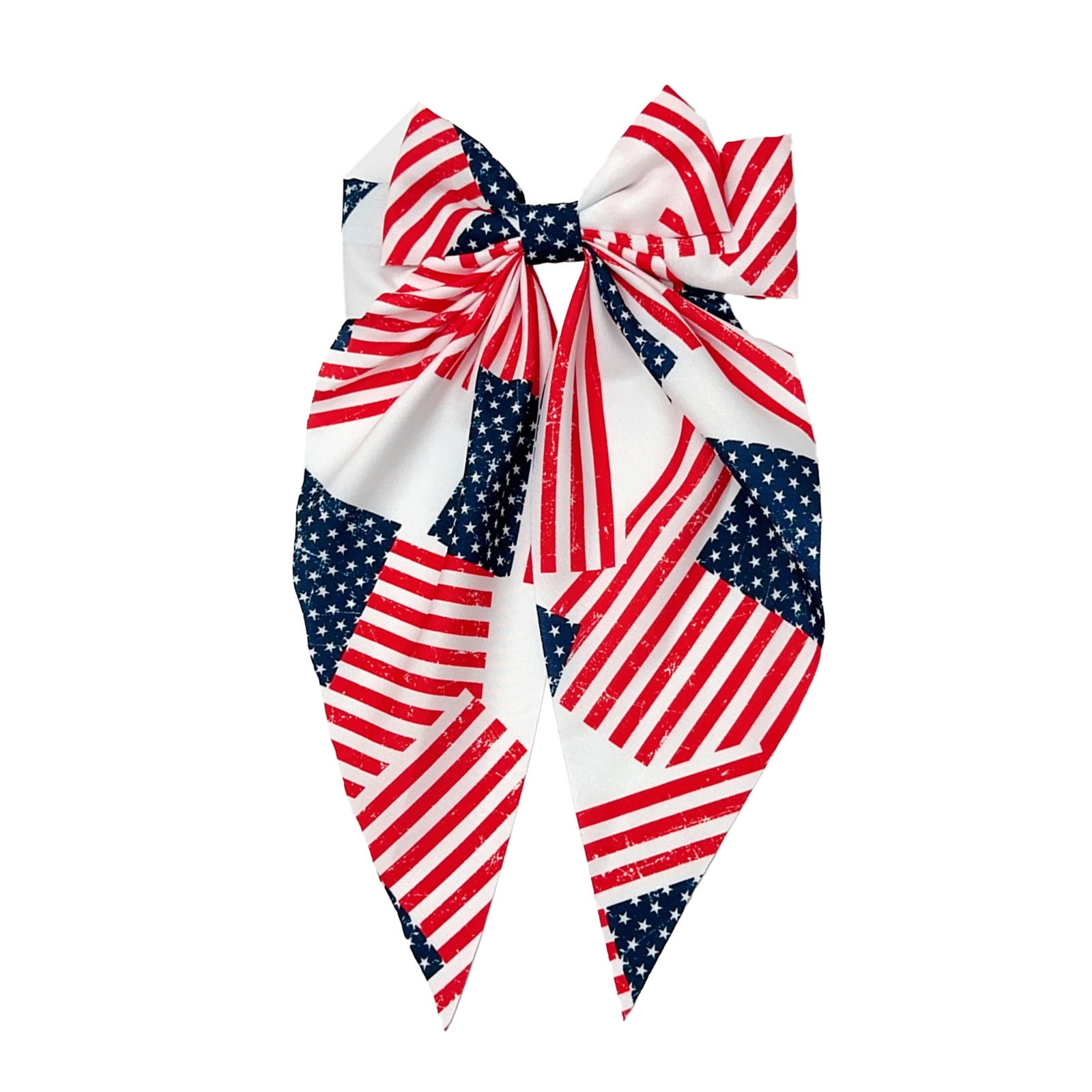 Independence Day Hair Clips - Tricolor Flag Bow Spring Clips with ...