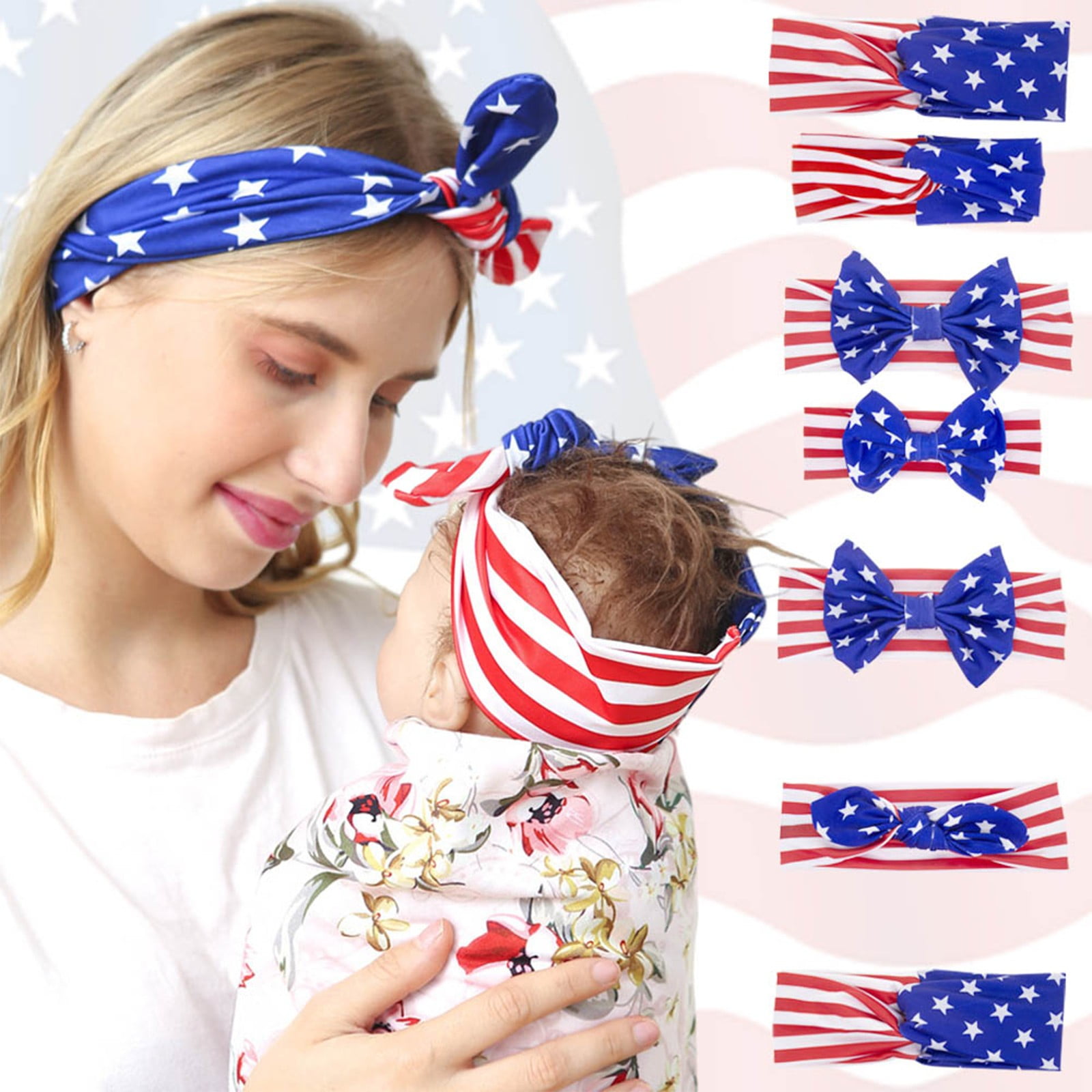 Independence Day Hair Hands 2025 22.5*7.5cm 19*6cm Patriotic Patriotic ...