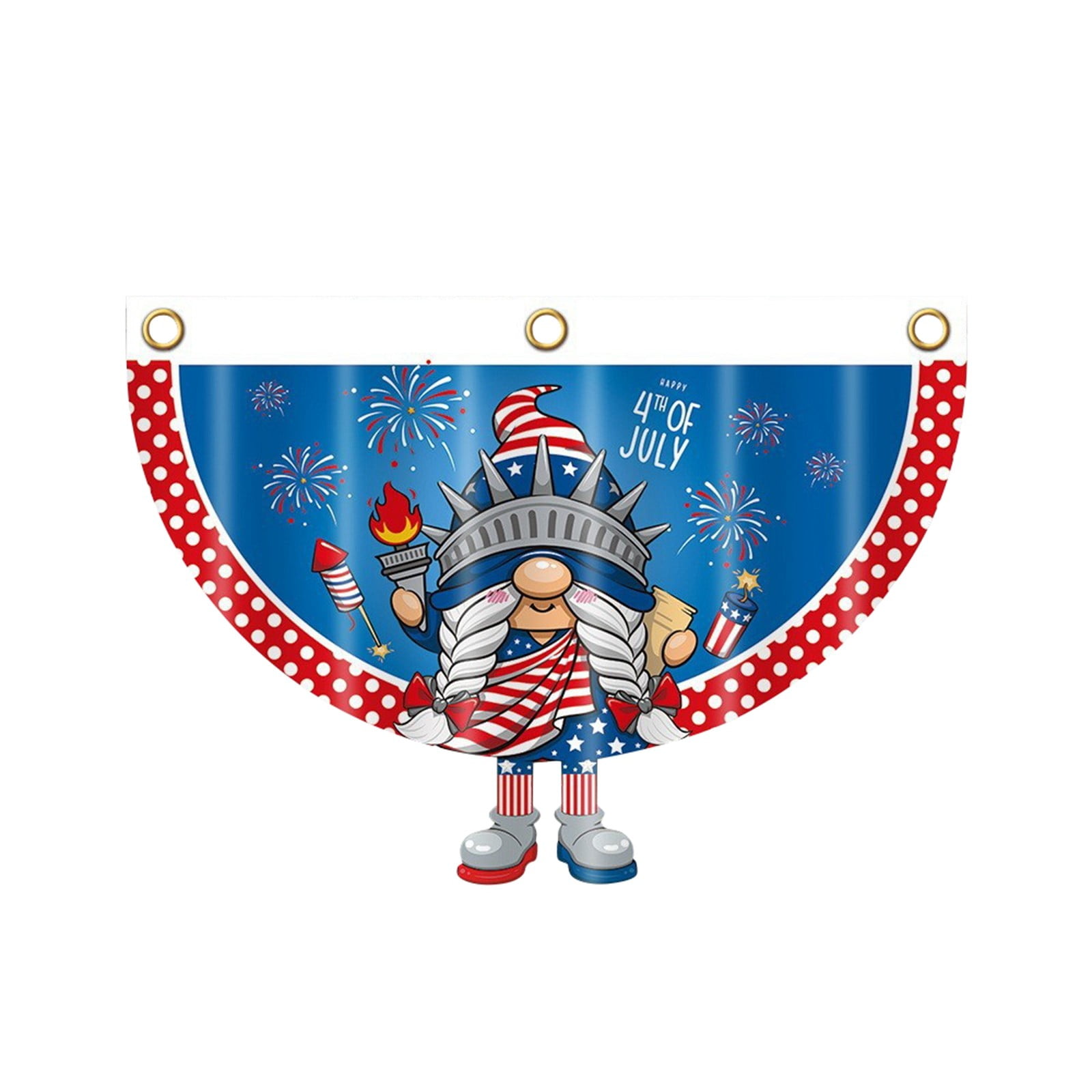 Independence Day Half-Circle Flag Cartoon Dwarf Outdoor Decor - Weather ...