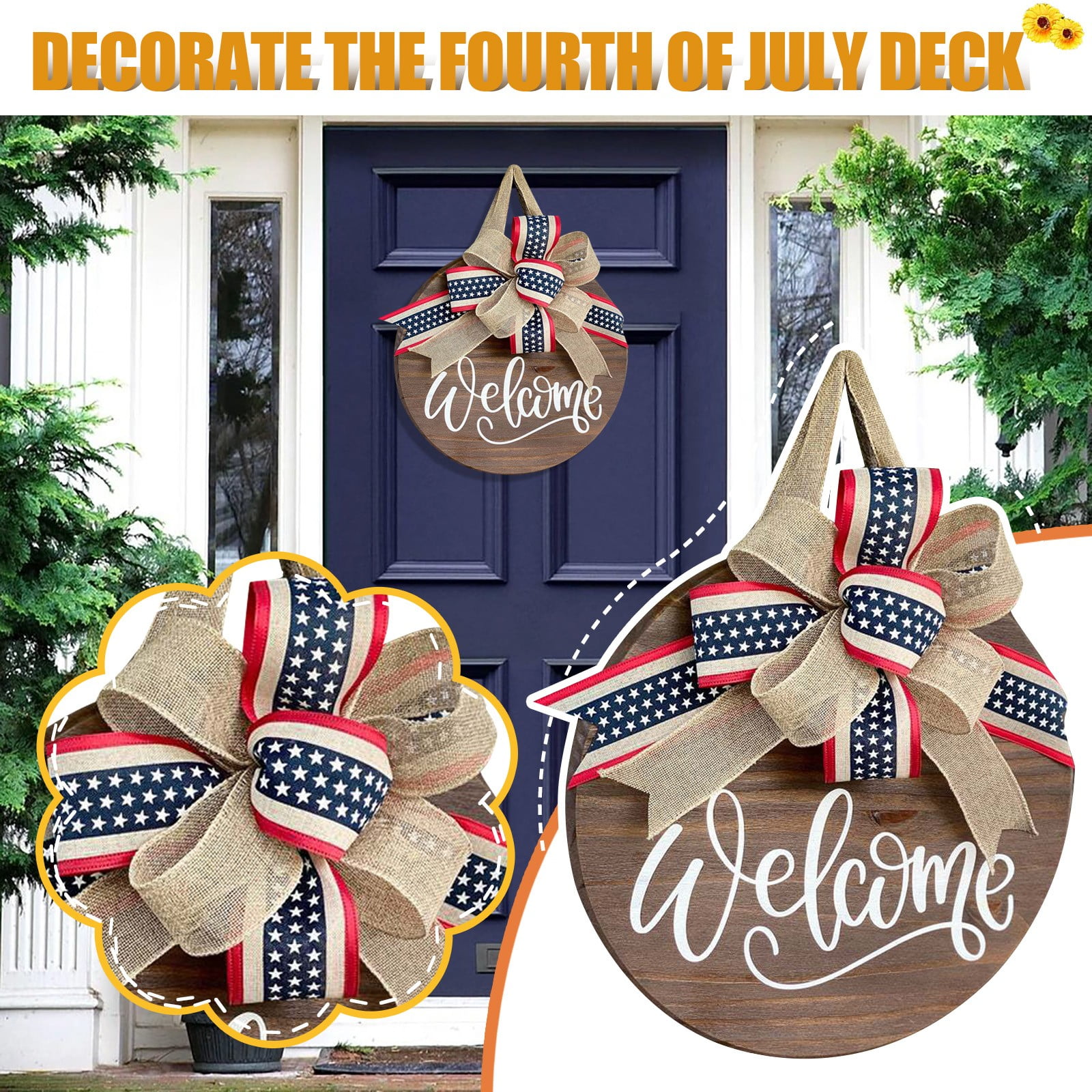 Independence Day Independence Day Door Sign 2025 Patriotic Door ...