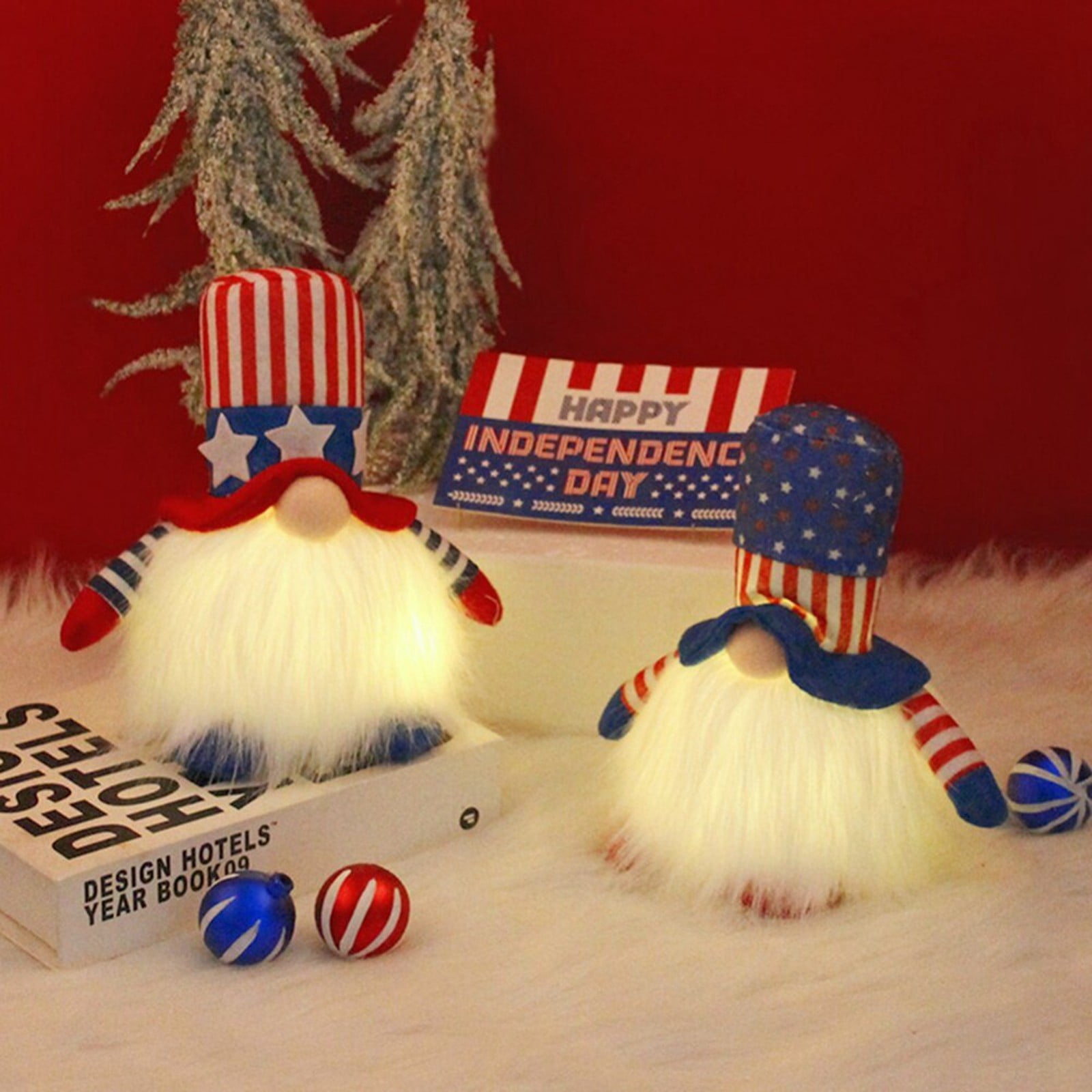 Independence Day Independence Day Gnomes Plush 2025 Glow in The Dark Gnomes Decorations for Home ...