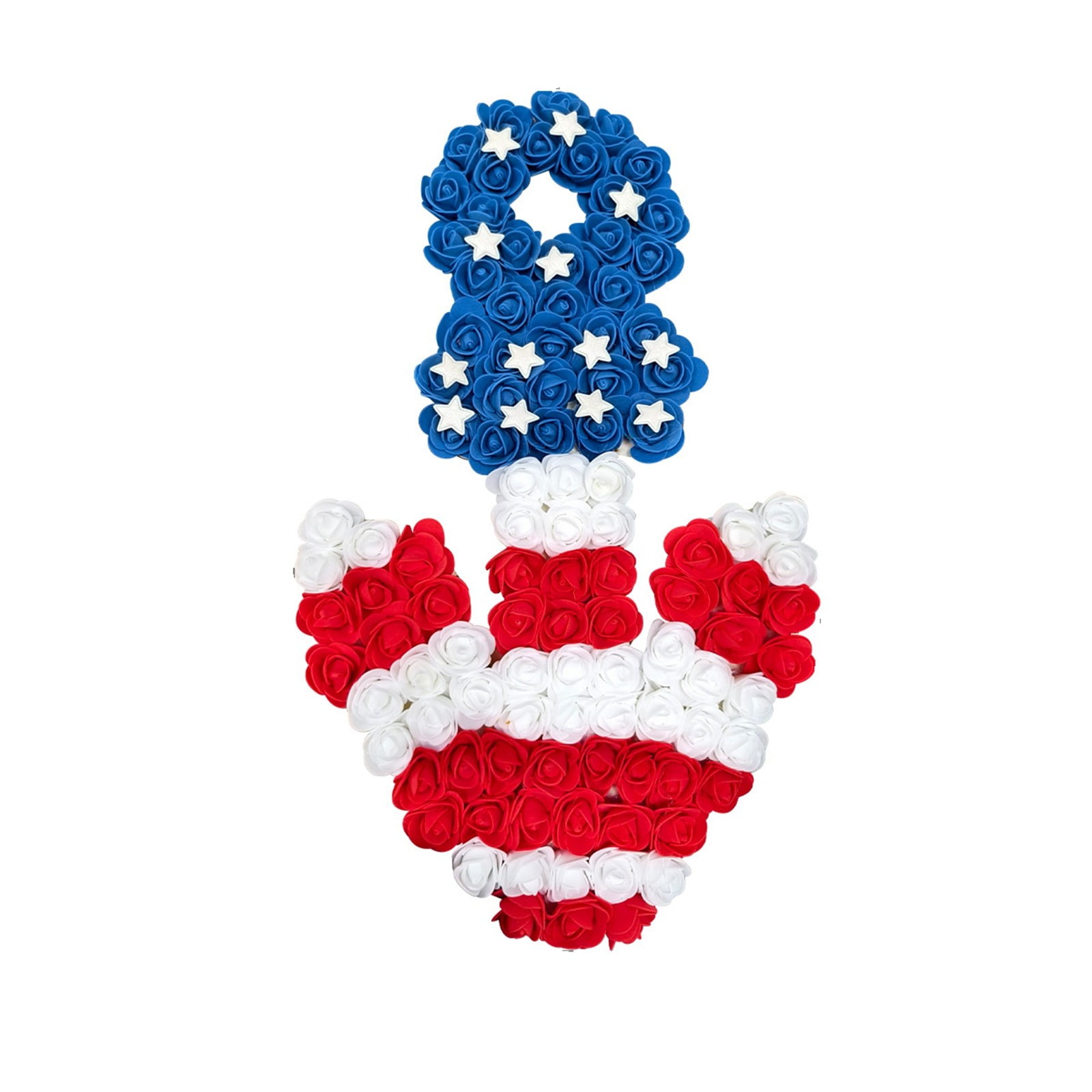 Independence Day Independence Day Pu Rose Shaped Garland Door Hanging ...